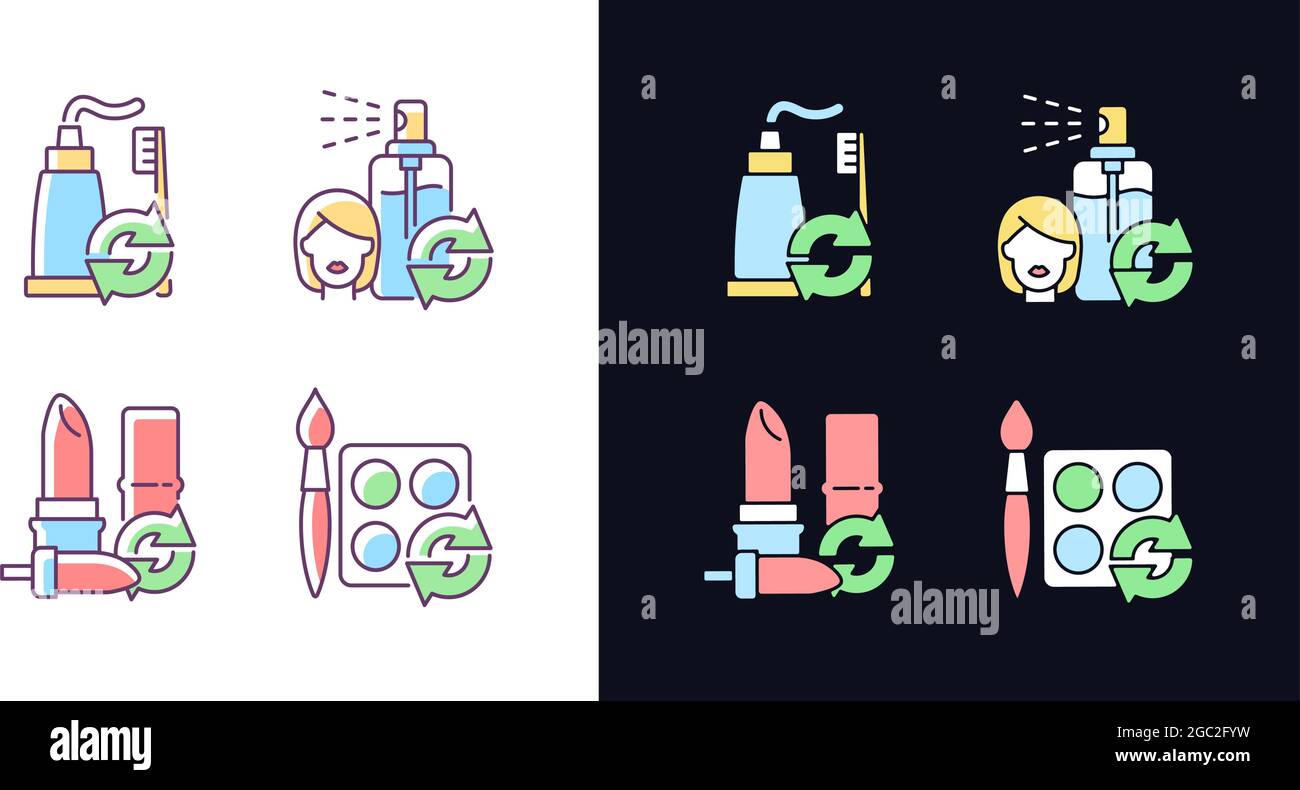 Neon light color recycle Stock Vector Images - Alamy