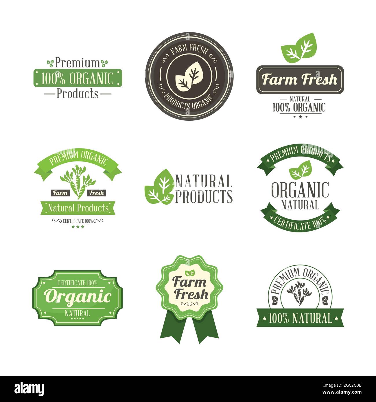 icons for organic products label Stock Vector Image & Art - Alamy
