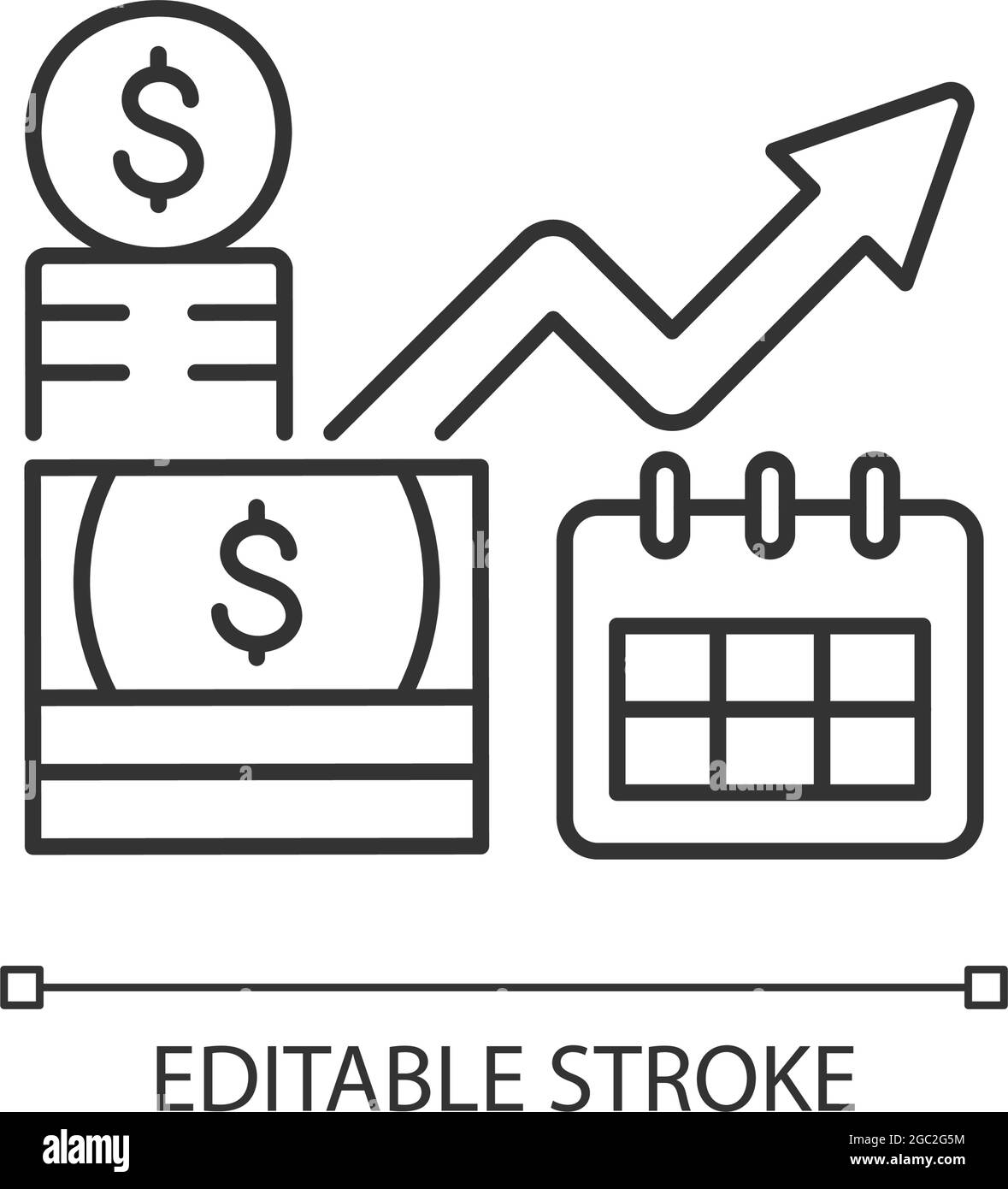 Financial asset icon linear Stock Vector Images - Alamy
