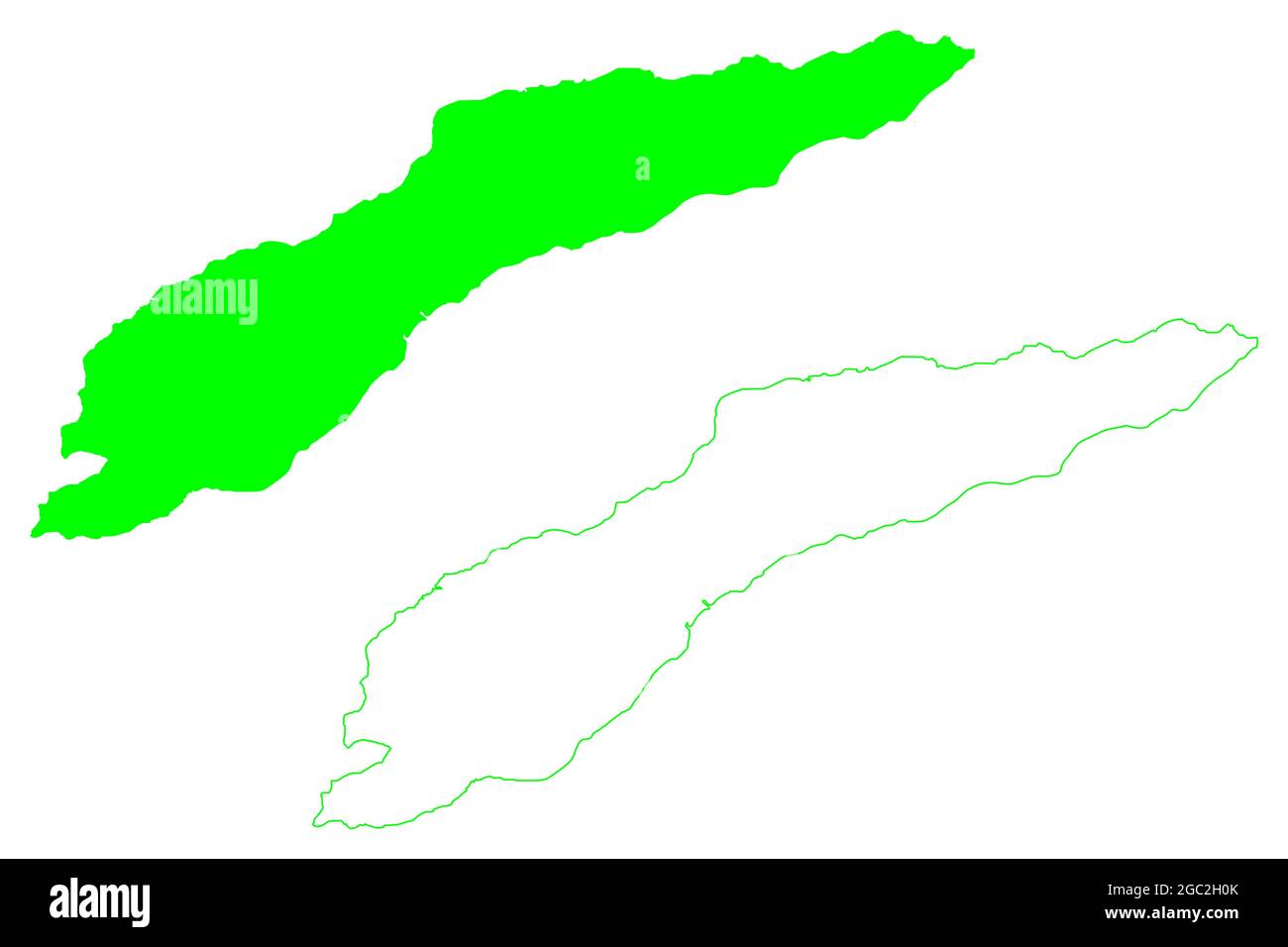 Timor island (Indonesia, East Timor, South East Asia) map vector ...