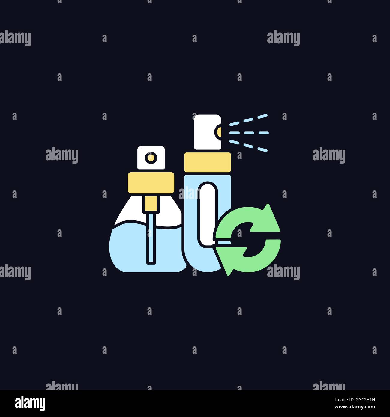 Perfume refill RGB color icon for dark theme Stock Vector Image & Art ...