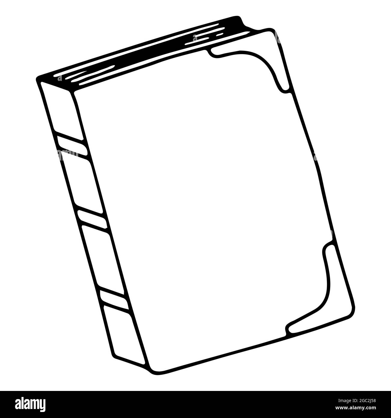 vector doodle icon of a closed book, isolated on a white background ...