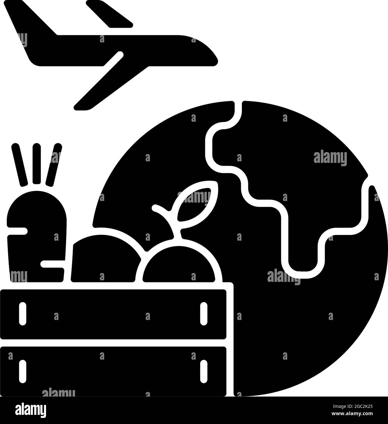 Agricultural products export black glyph icon Stock Vector Image & Art ...