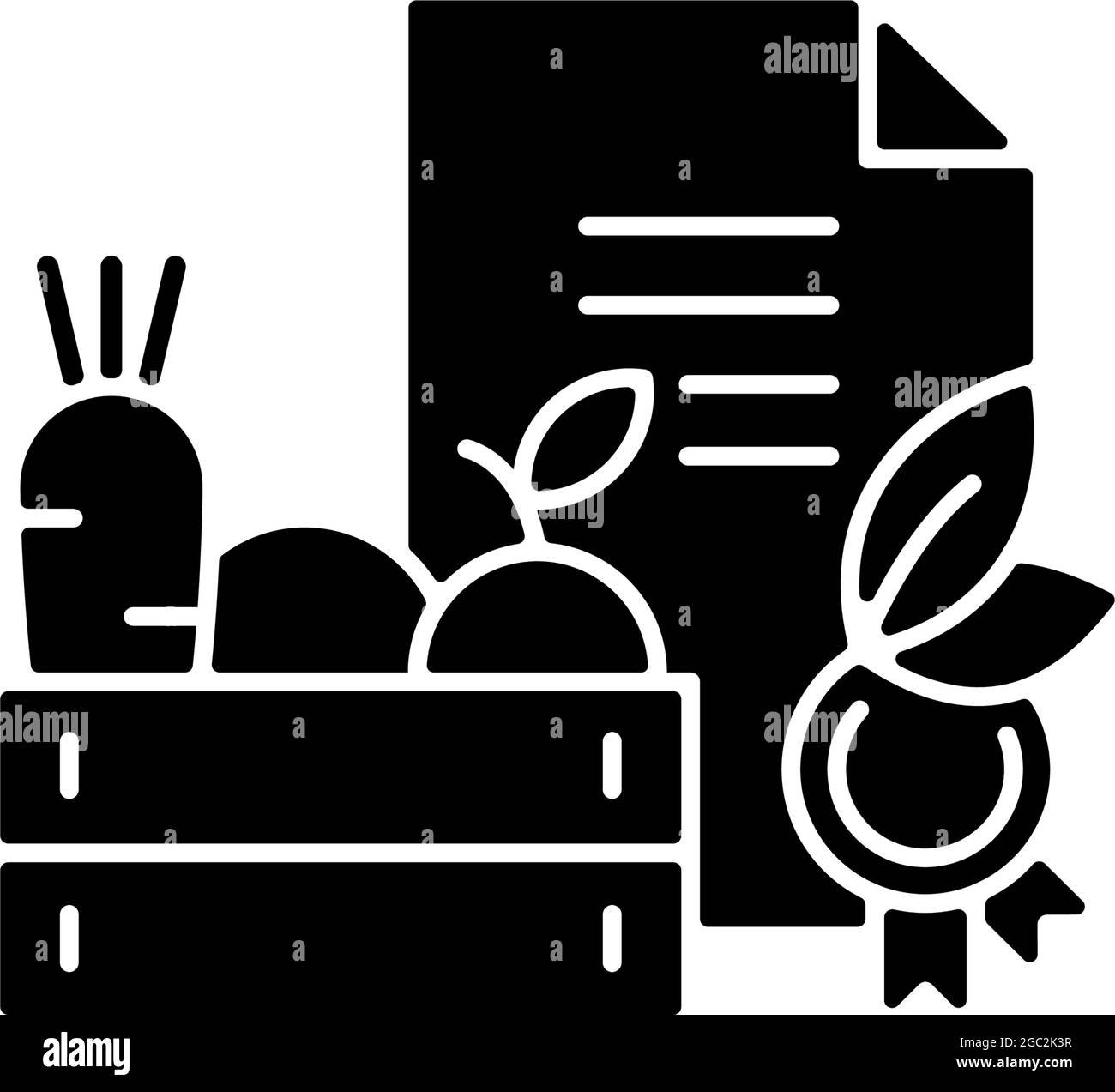 Organic certification black glyph icon Stock Vector Image & Art - Alamy