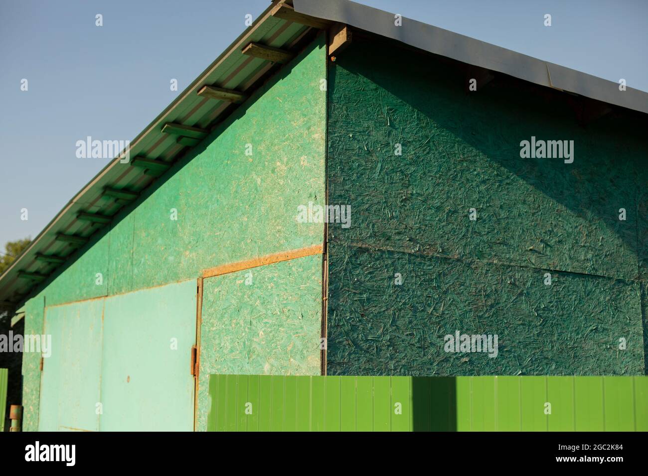 Building in the city. Simple structure. The house is in detail. Facade ...