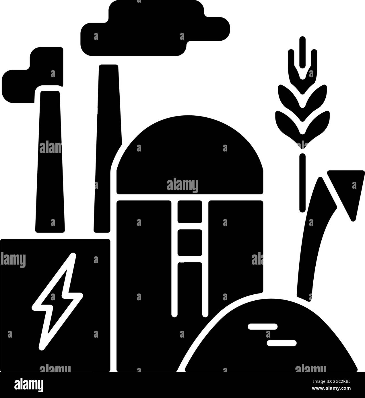 Agriculture alternative energy black Stock Vector Images - Alamy