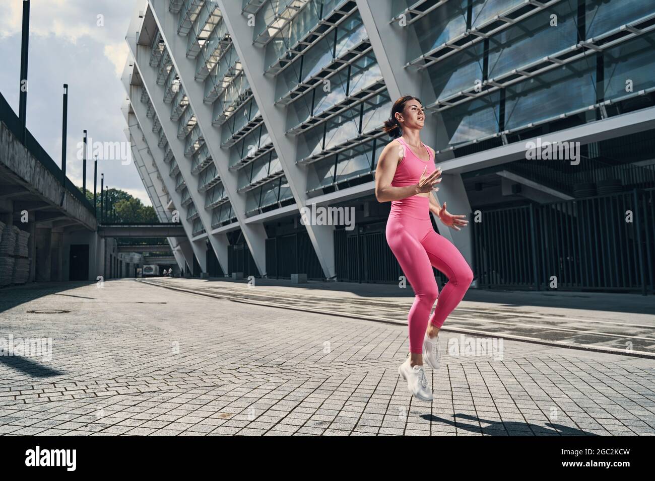 Running in place workout hi-res stock photography and images - Alamy