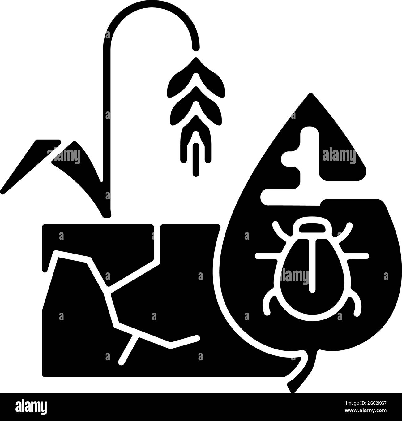 Production risks black glyph icon Stock Vector Image & Art - Alamy