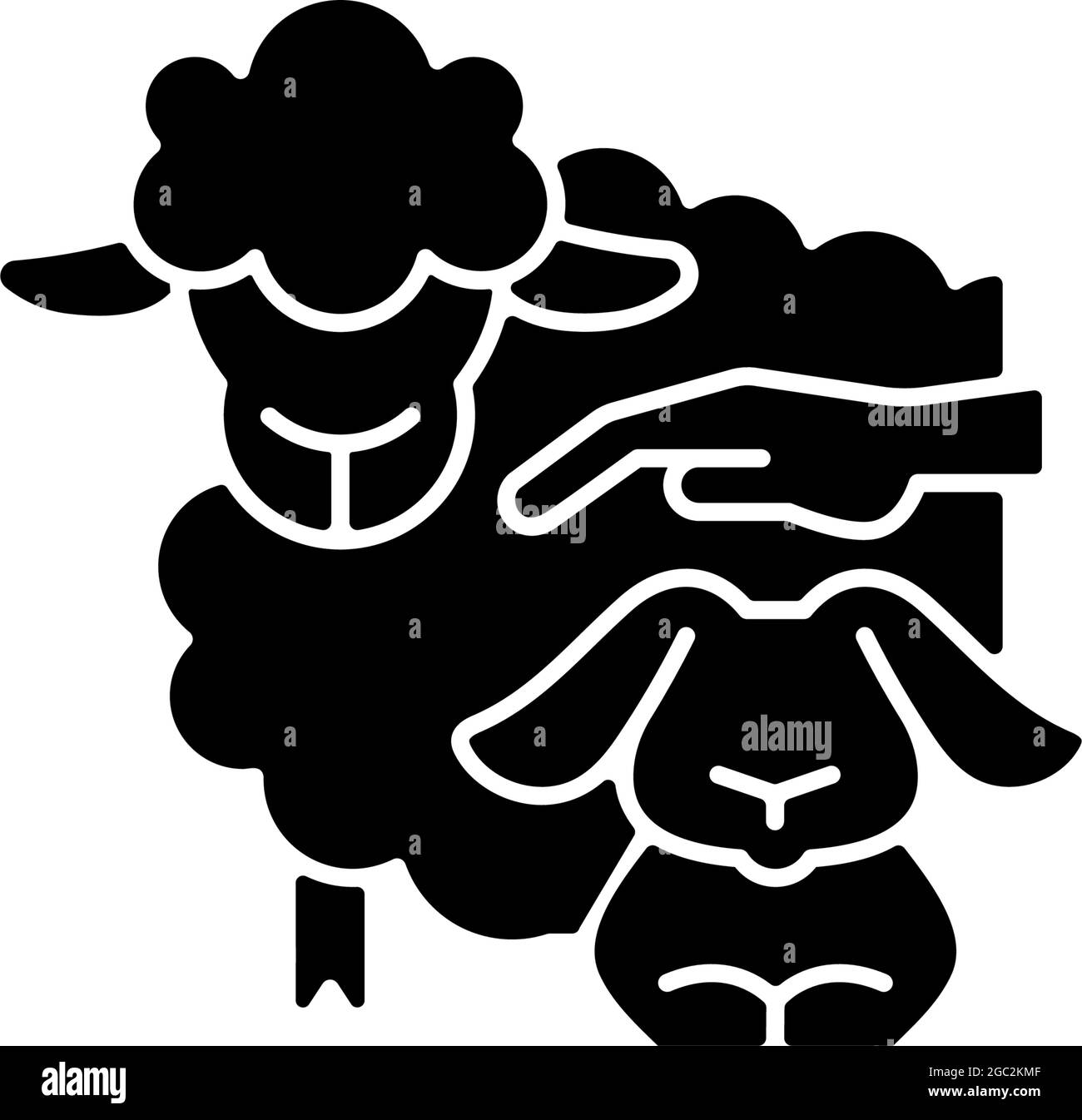 Goat glyph icon farm Stock Vector Images - Alamy