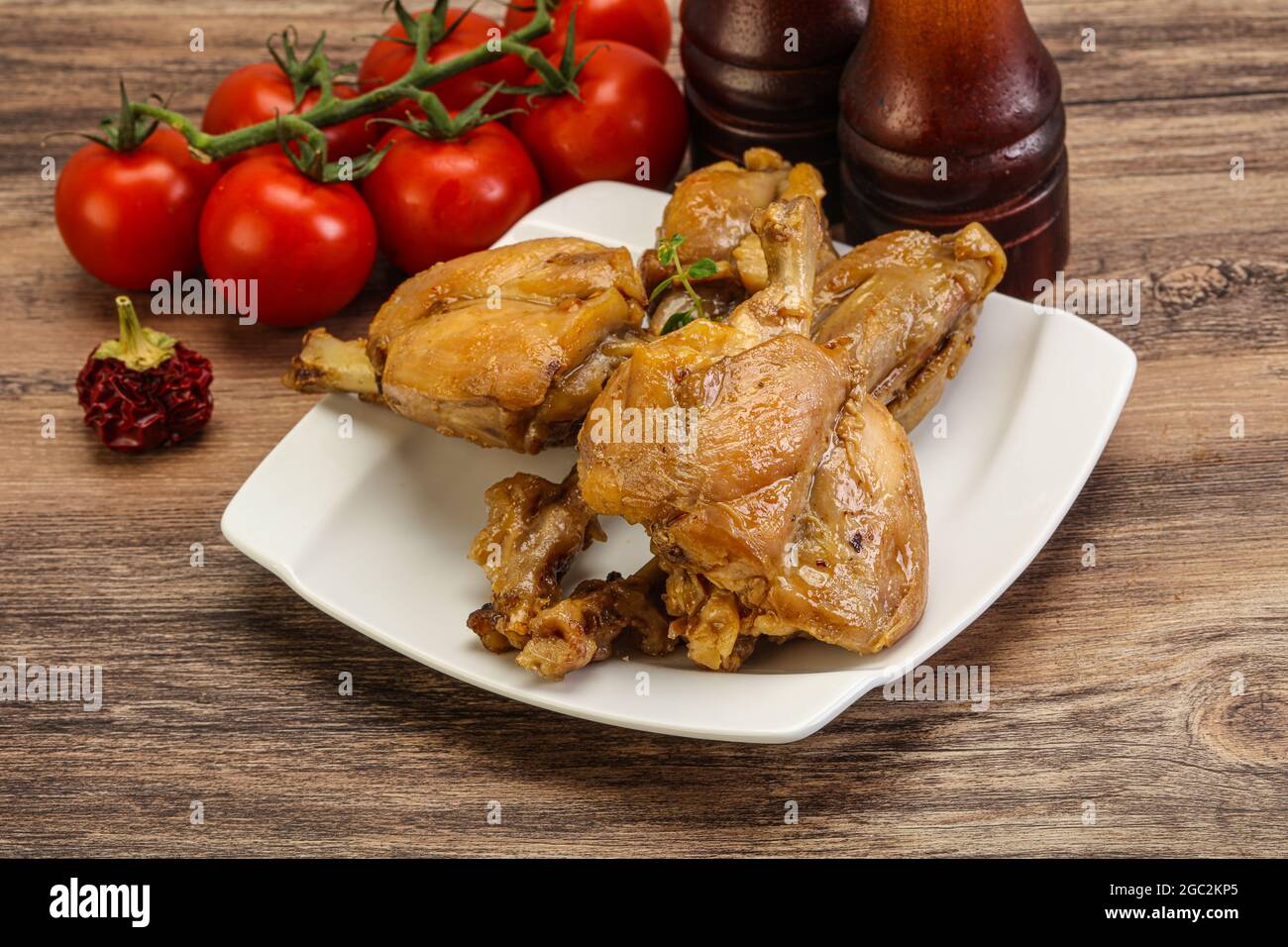 Rabbit stew in sweet and spicy sauce Stock Photo - Alamy