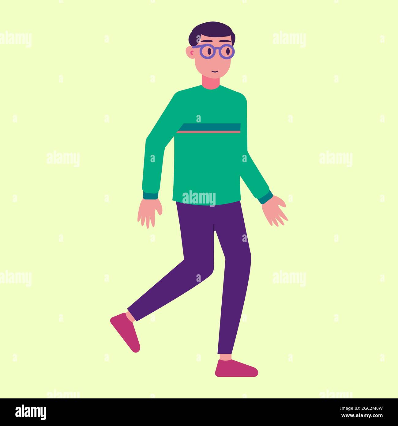 Walking pose hi-res stock photography and images - Alamy