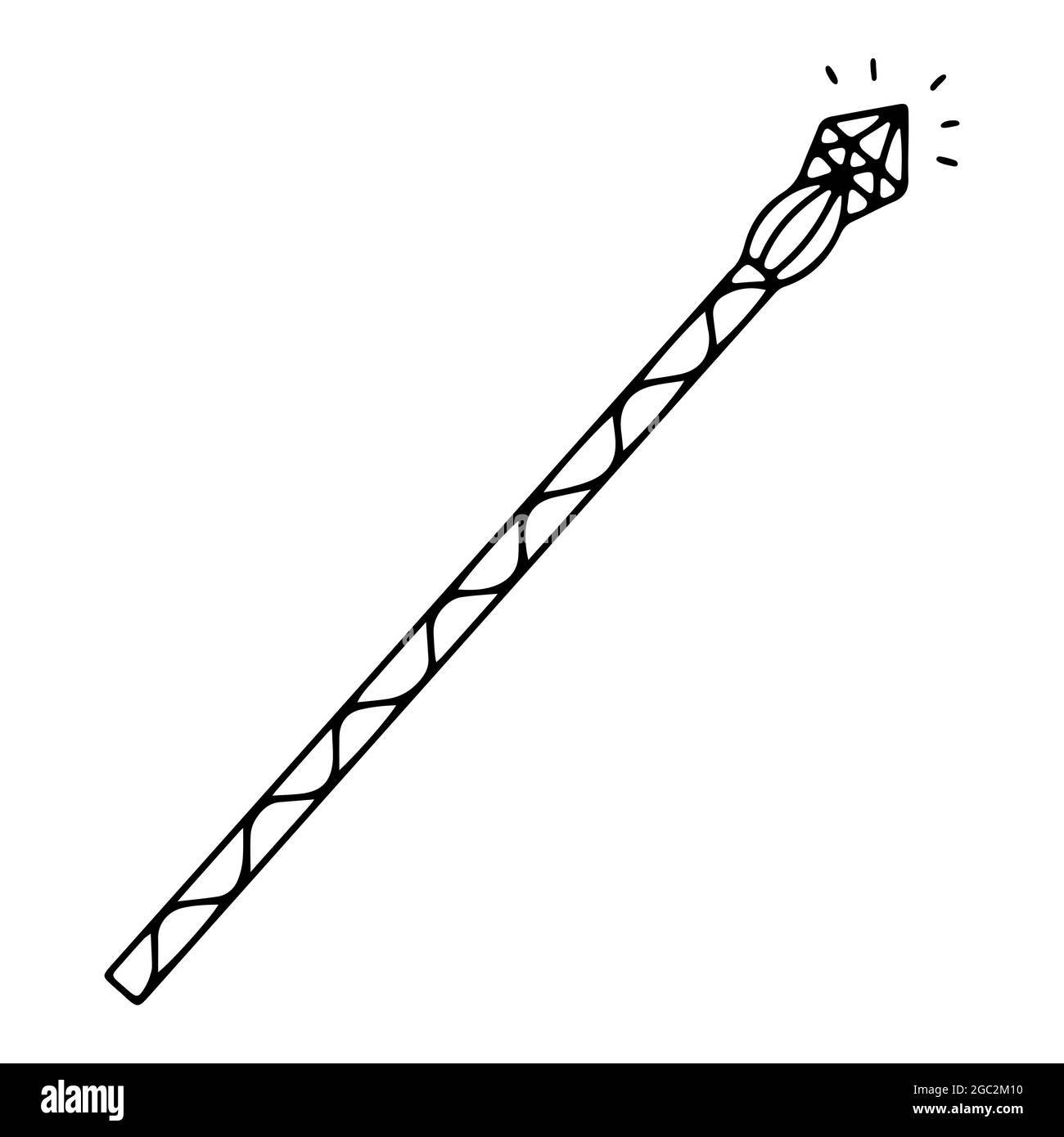 Vector hand drawn magic wand outline doodle icon. Magic wand sketch ... Vector hand drawn magic wand outline doodle icon. Magic wand sketch ...