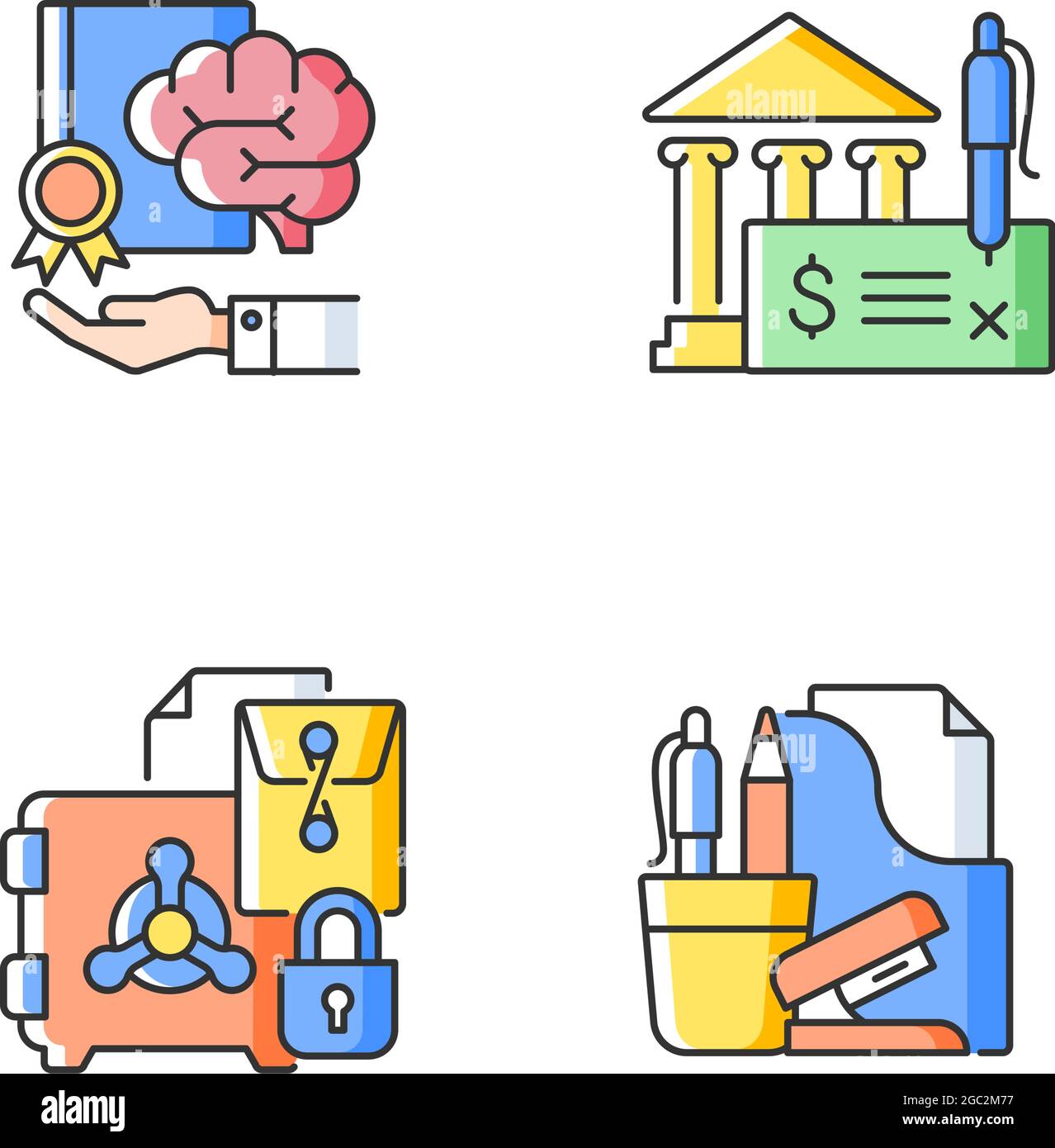 Corporate intellectual property RGB color icon Stock Vector Image & Art ...