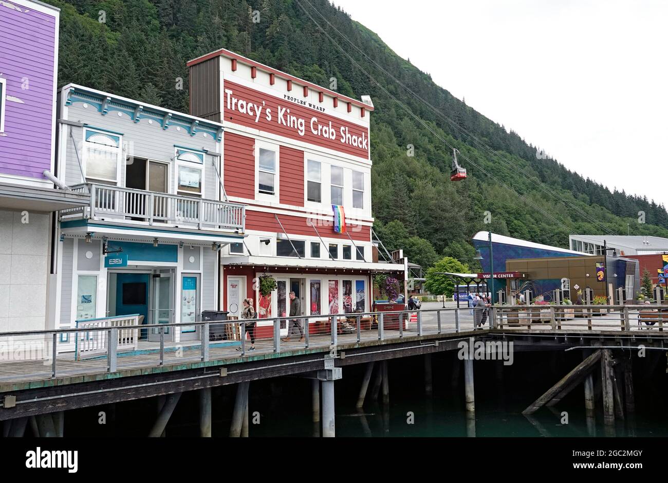Juneau, Alaska, July 2021. A view of downtown Juneau, Alaska, along the ...