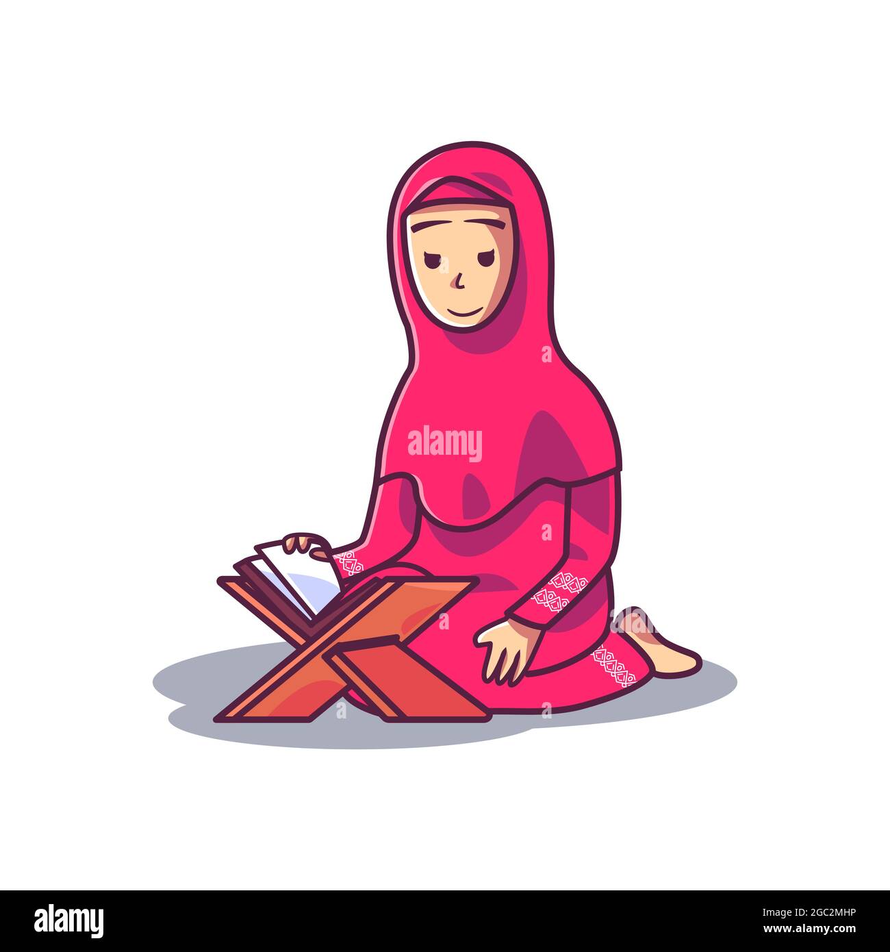 Saudi girl reading Stock Vector Images - Alamy
