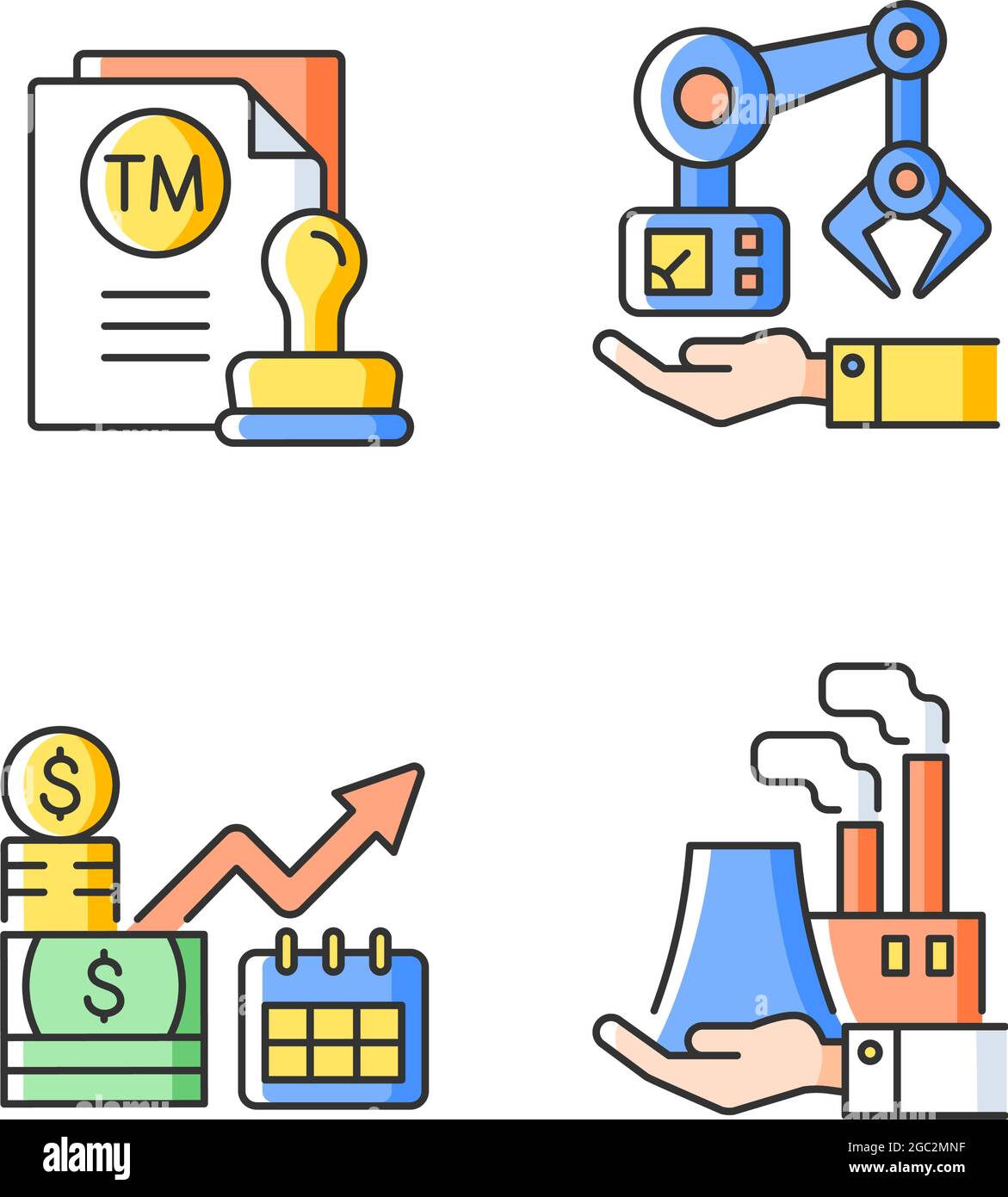 Long term business investments RGB color icon Stock Vector Image & Art ...