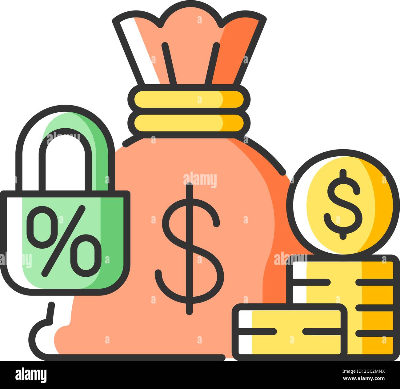 Fixed deposit RGB color icon Stock Vector Image & Art - Alamy