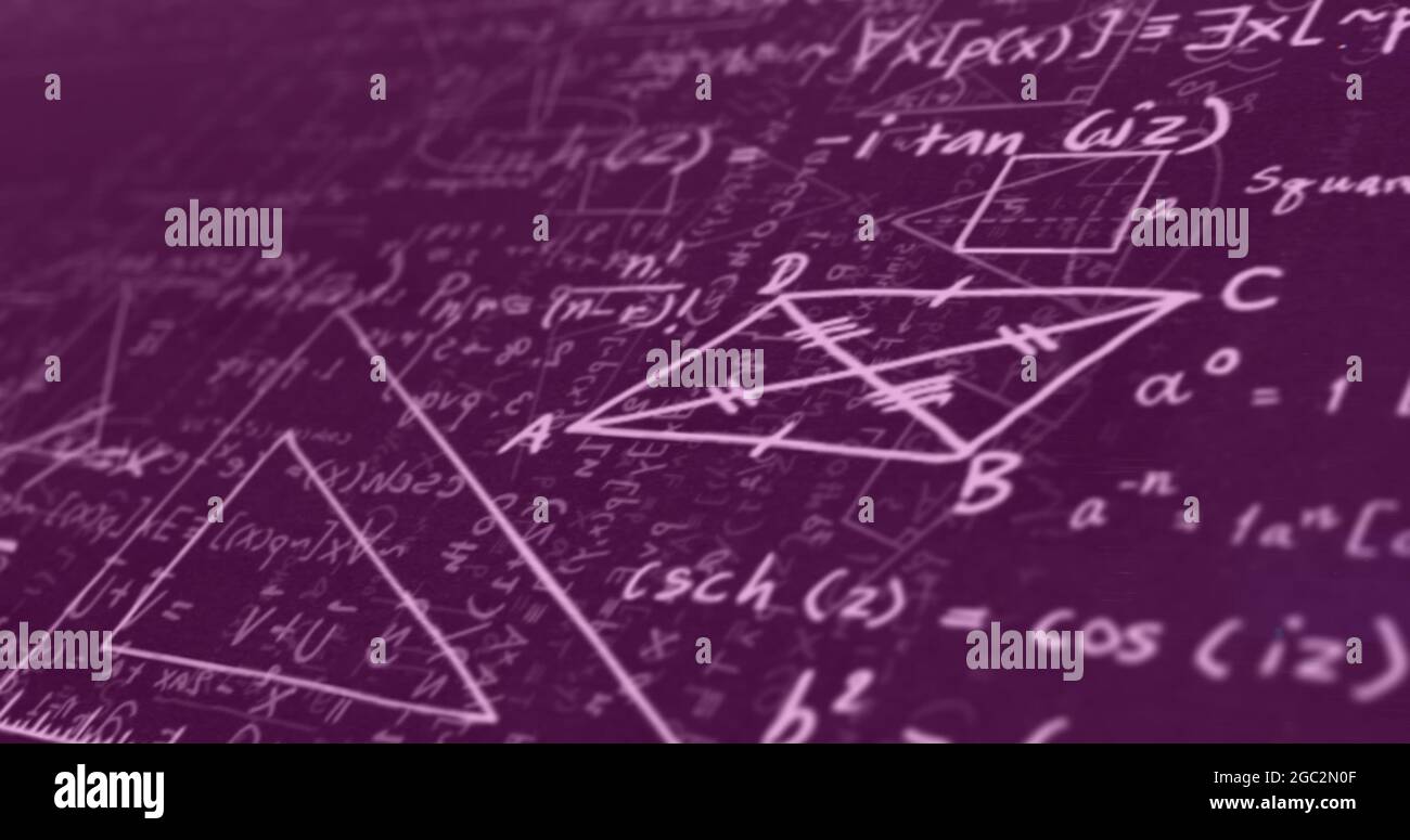 Multiple changing numbers and alphabets against mathematical equations ...