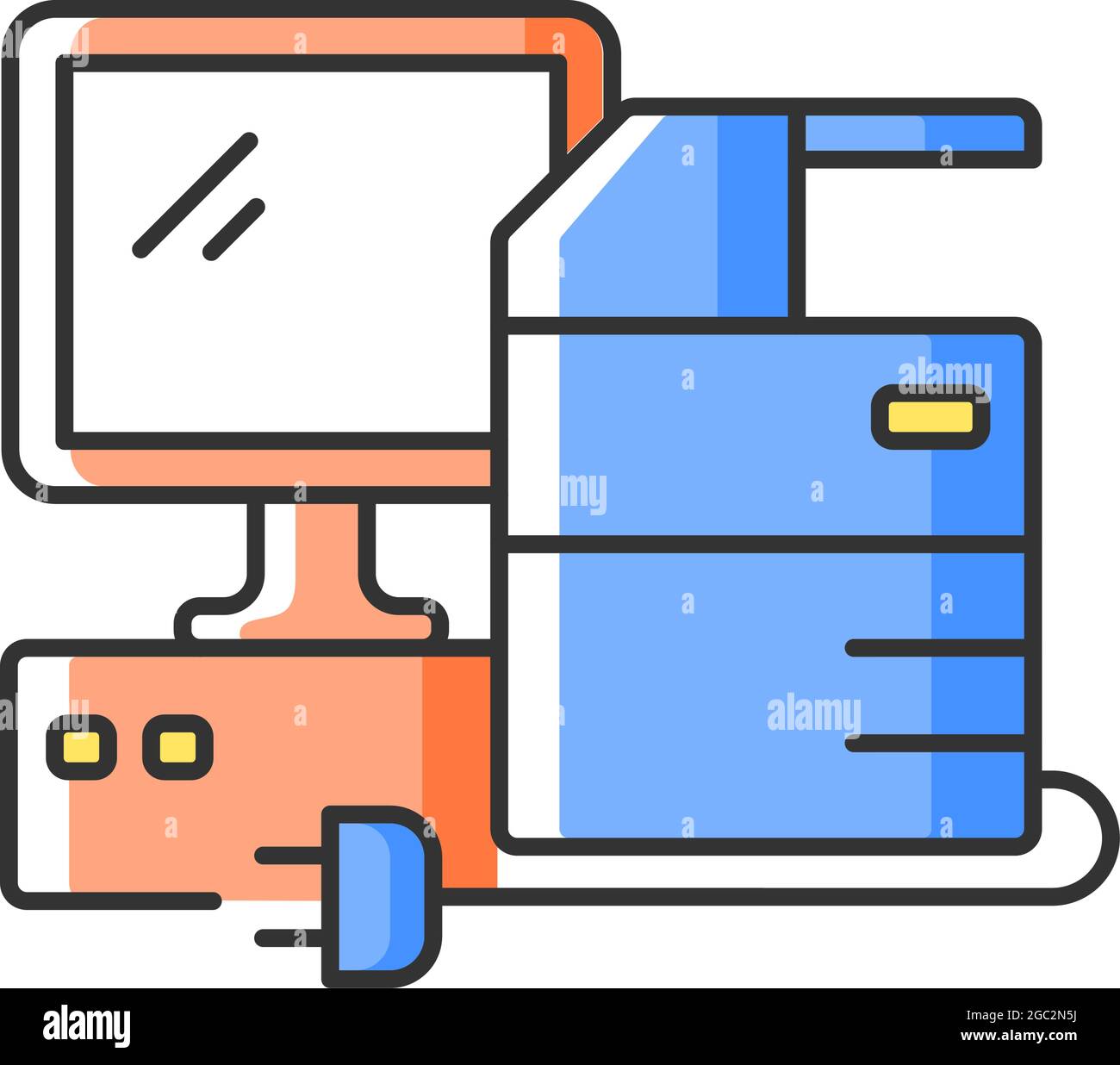 Technical equipment monitor Cut Out Stock Images & Pictures - Alamy