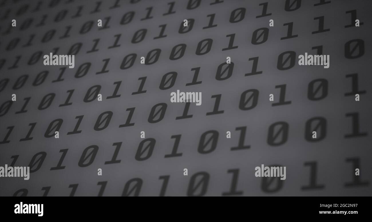 Digital Image Of Binary Coding Digital Data Processing Against Grey
