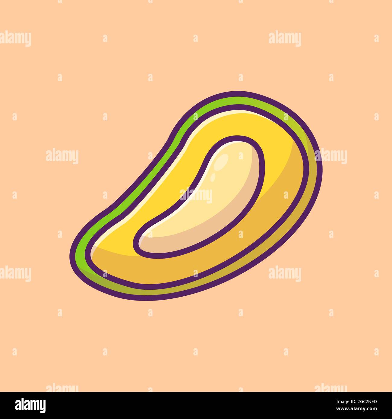 Split mango illustration. Cartoon icon style Stock Vector Image & Art ...
