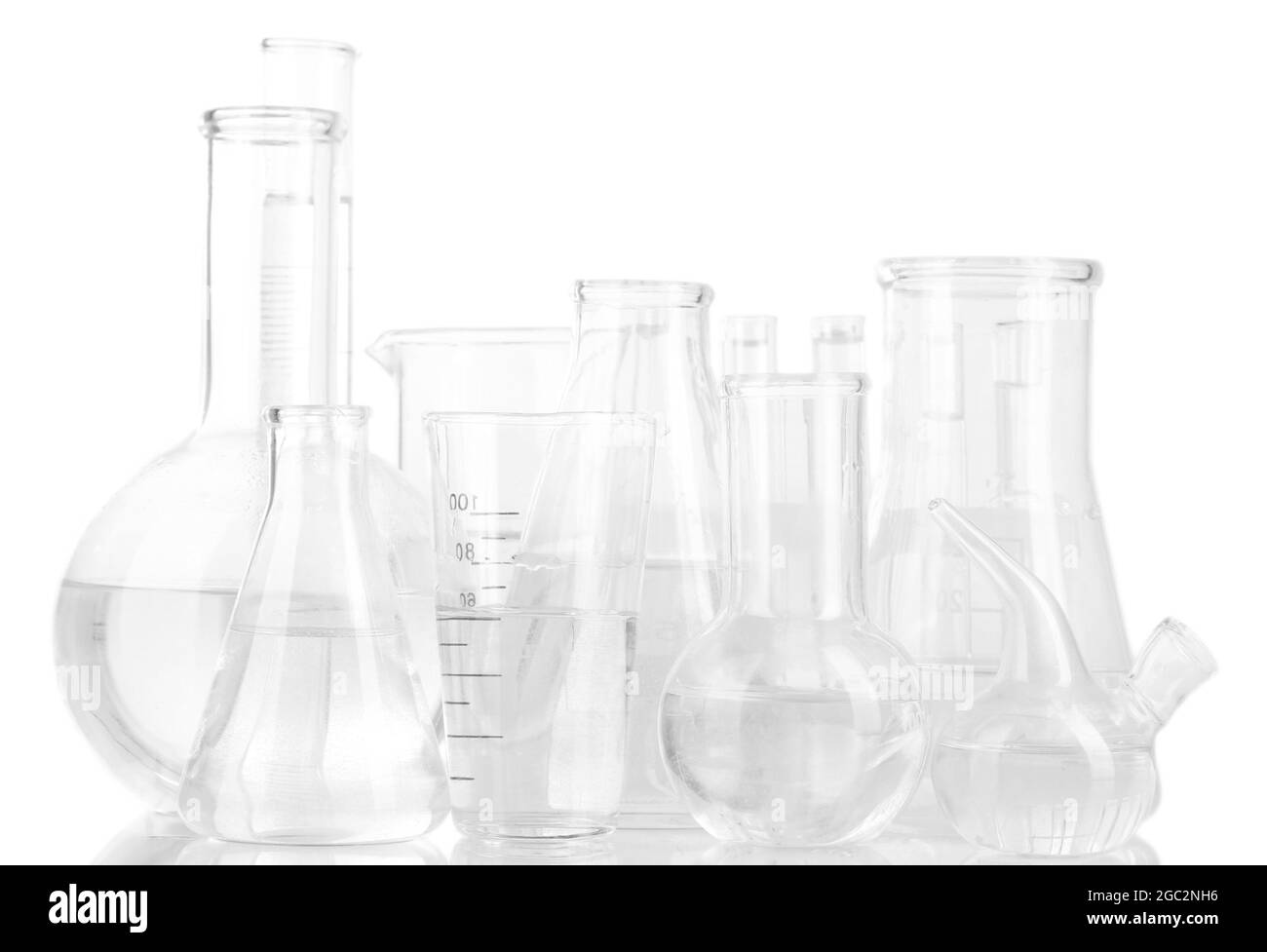 Test tubes isolated on white Stock Photo - Alamy
