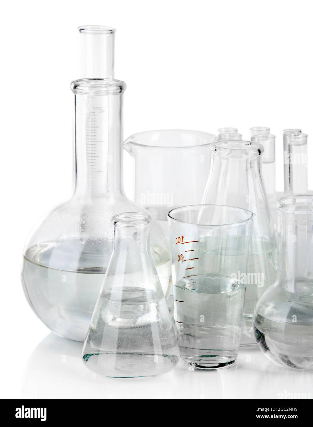 Test tubes isolated on white Stock Photo - Alamy