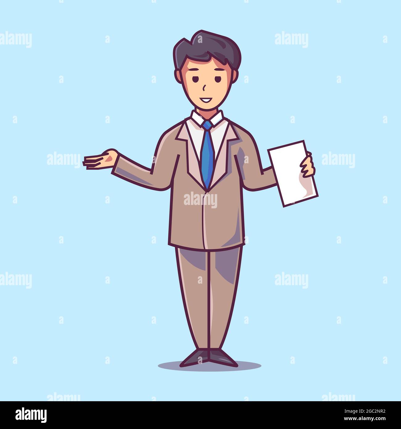 Lawyer illustration concept: The lawyer is explaining Stock Vector ...