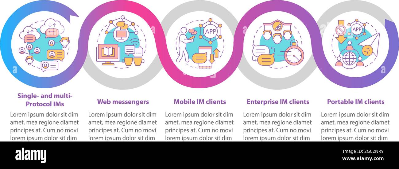 Messaging service vector infographic template Stock Vector Image & Art ...