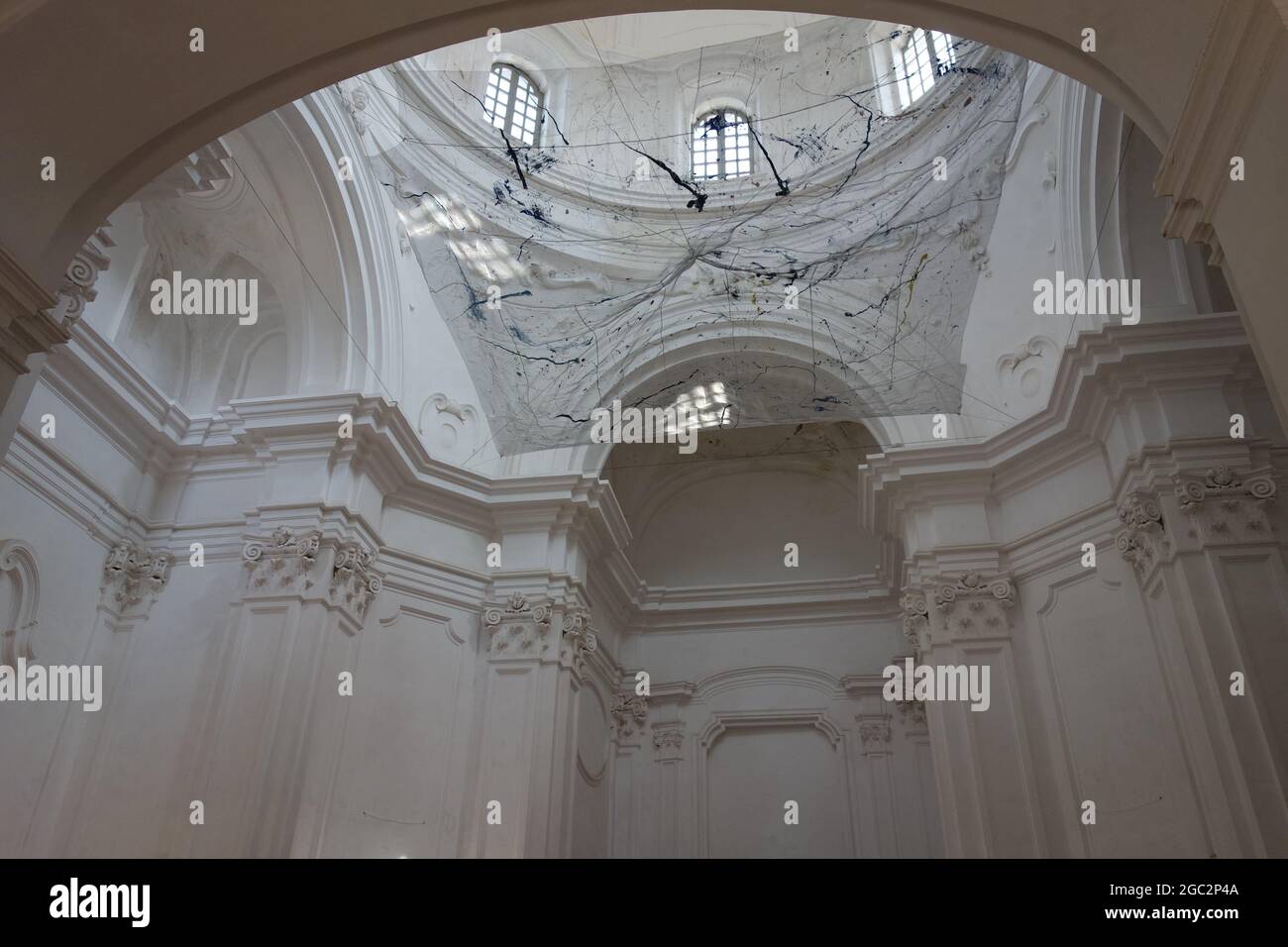 Interior of the Aragonese castle in Ischia island in Italy Stock Photo ...