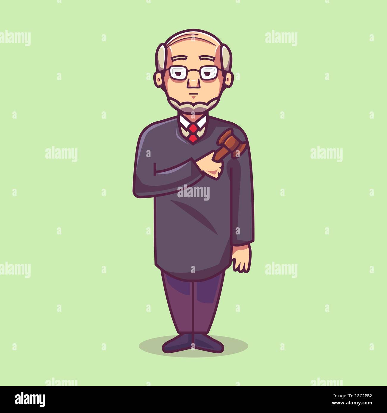 Profession character mascot: Judge. Cartoon style illustration Stock ...