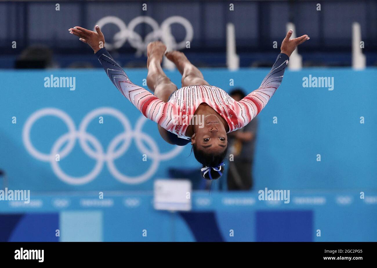USA's Simone Biles in the Women's Balance Beam Final at Ariake ...