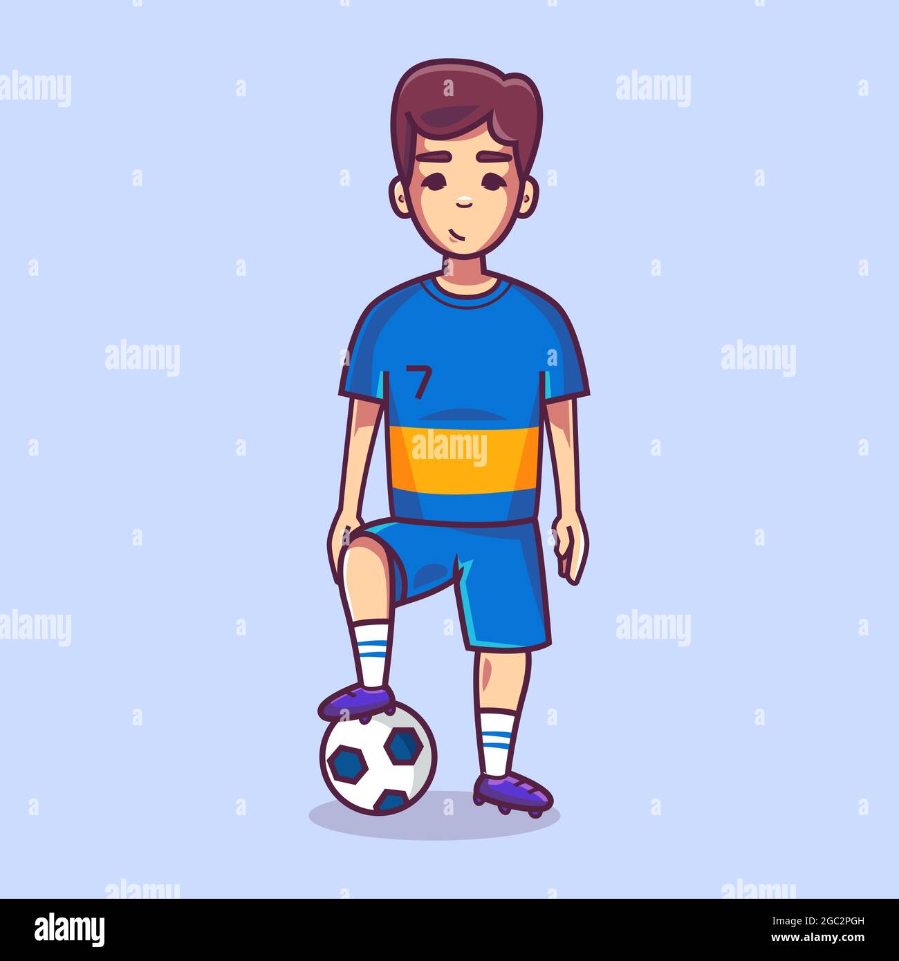 Football player cartoon hi-res stock photography and images - Alamy