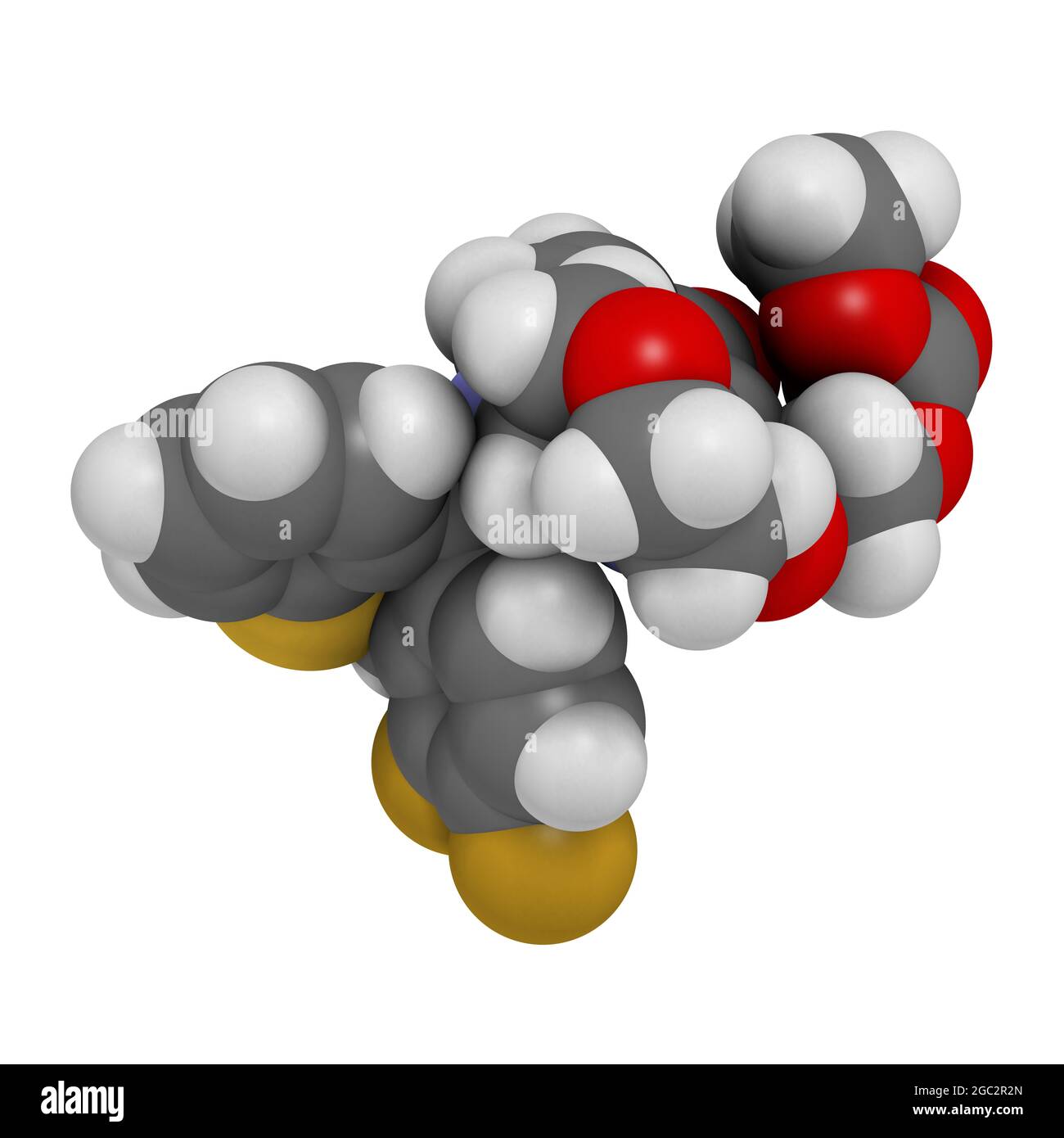 Baloxavir marboxil influenza drug molecule (cap-dependent endonu Stock ...