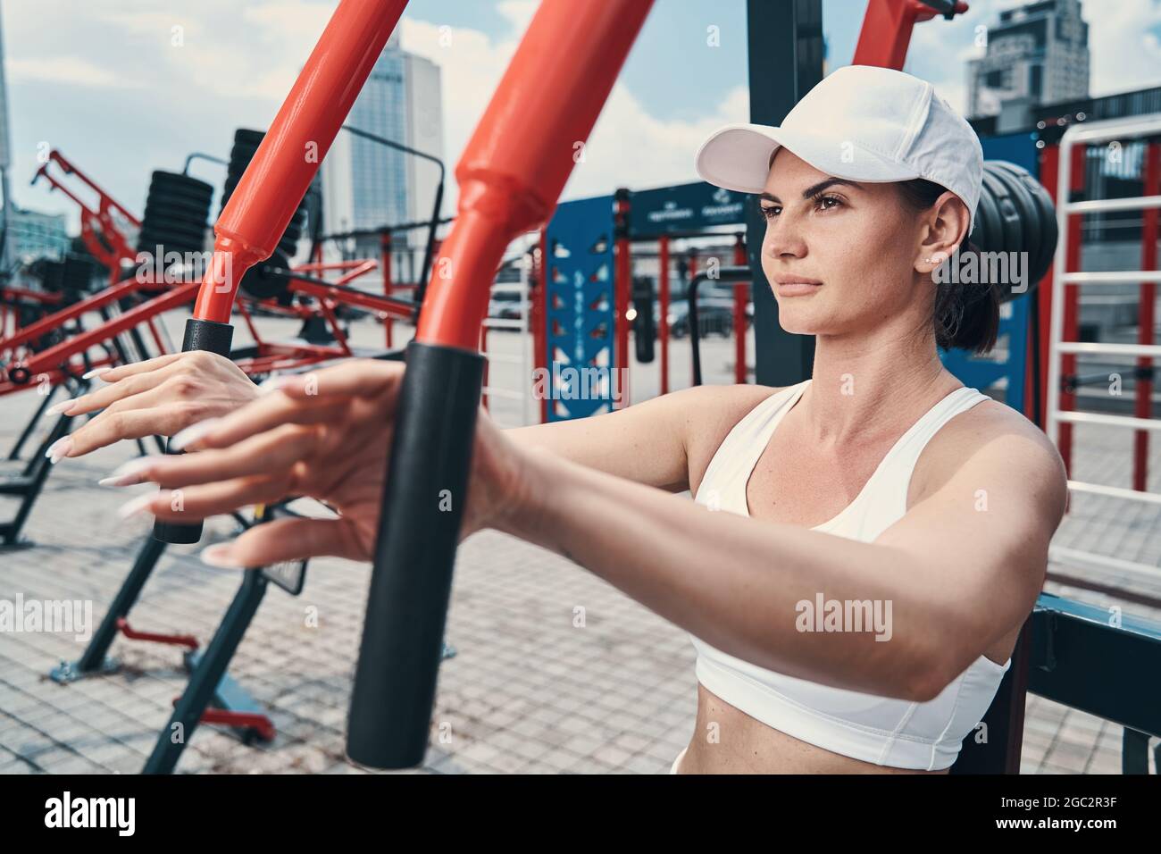 Outdoor exercise equipment handles hi-res stock photography and images ...