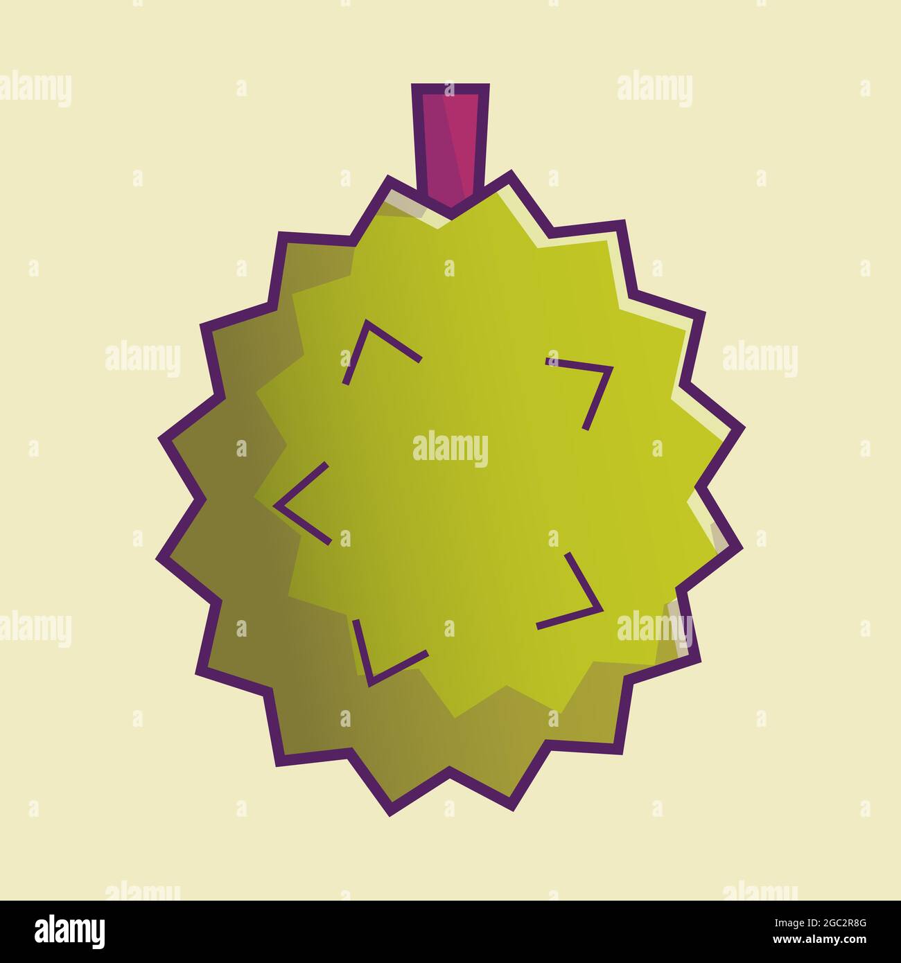 Illustration of a durian. Cartoon icon style Stock Vector Image & Art ...