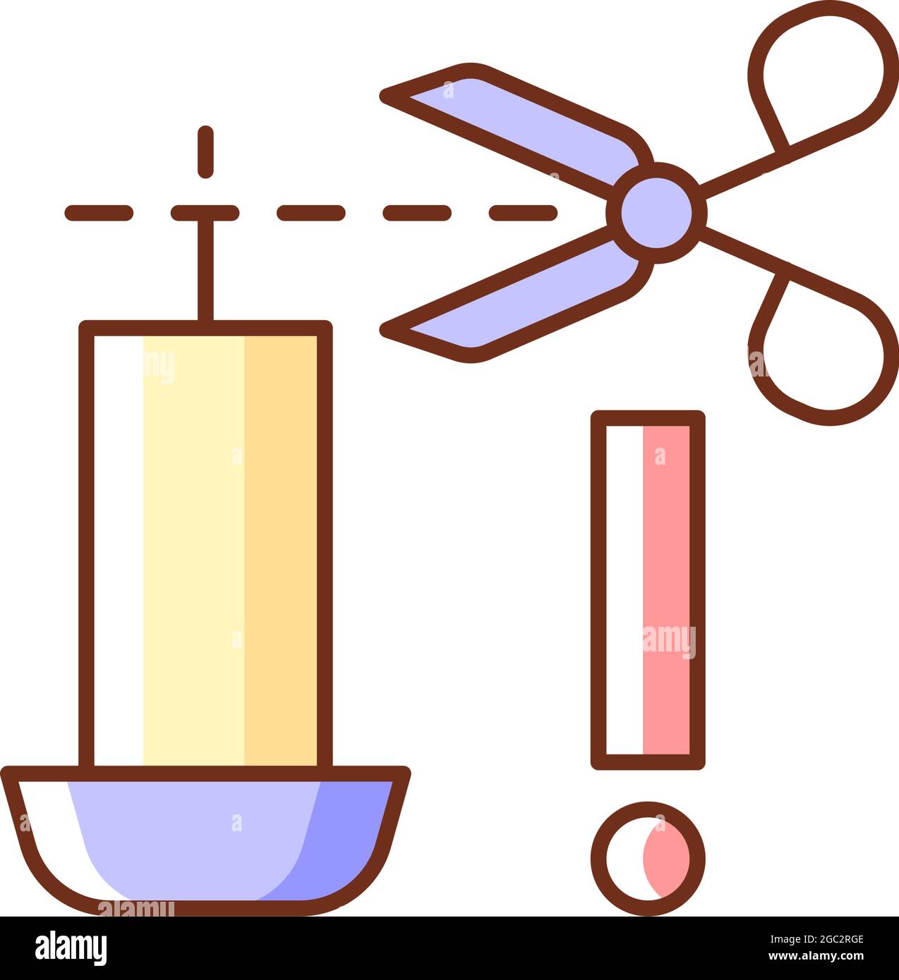 Trimming candle wick RGB color manual label icon Stock Vector Image ...