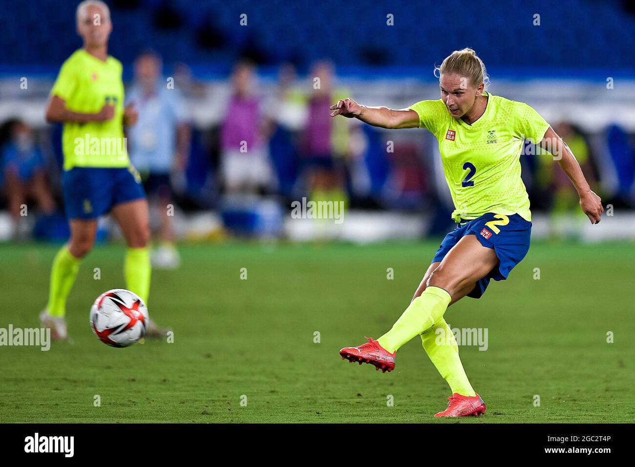 Yokohama, Japan. 06th Aug, 2021. YOKOHAMA, JAPAN - AUGUST 6: Jonna Andersson of Sweden during ...