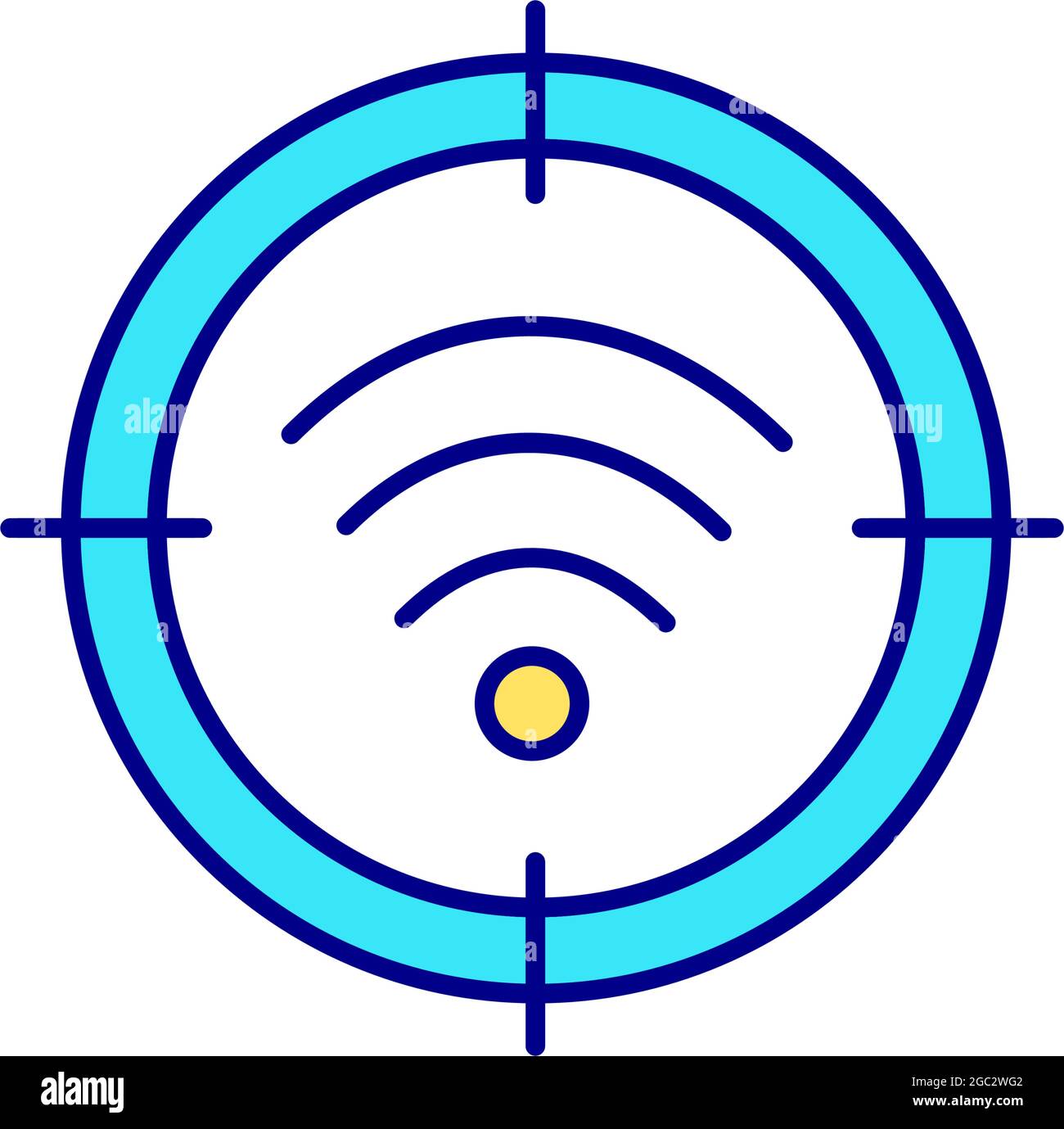 Target on wifi sign RGB color icon Stock Vector Image & Art - Alamy