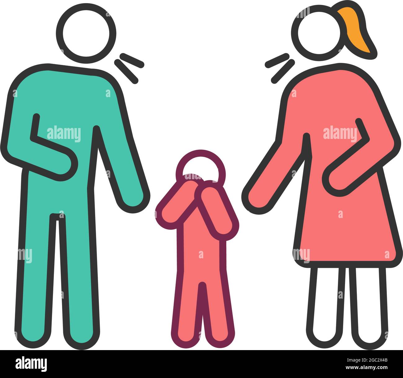 Parenting problems RGB color icon Stock Vector Image & Art - Alamy