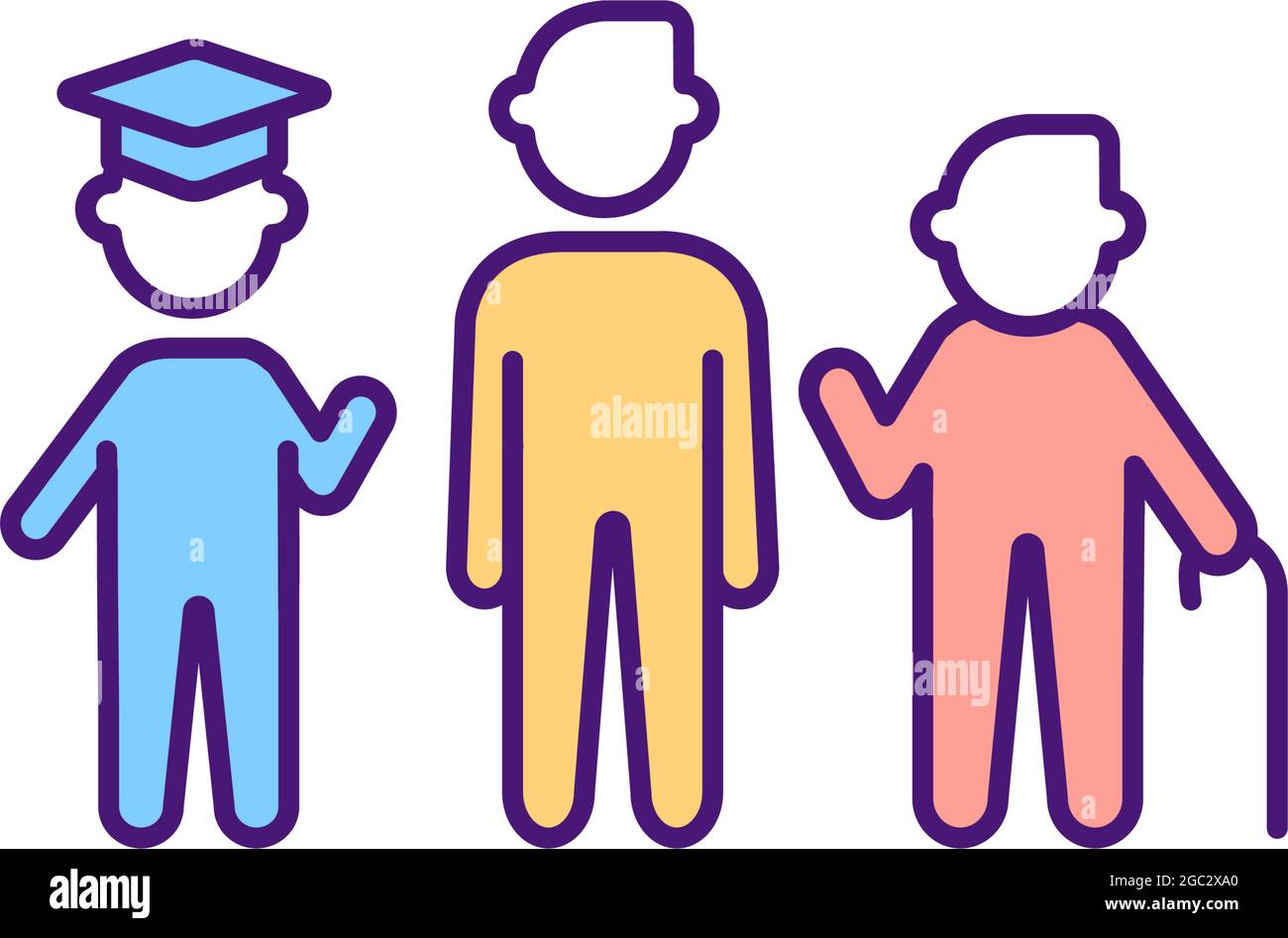 Early adulthood Stock Vector Images - Alamy