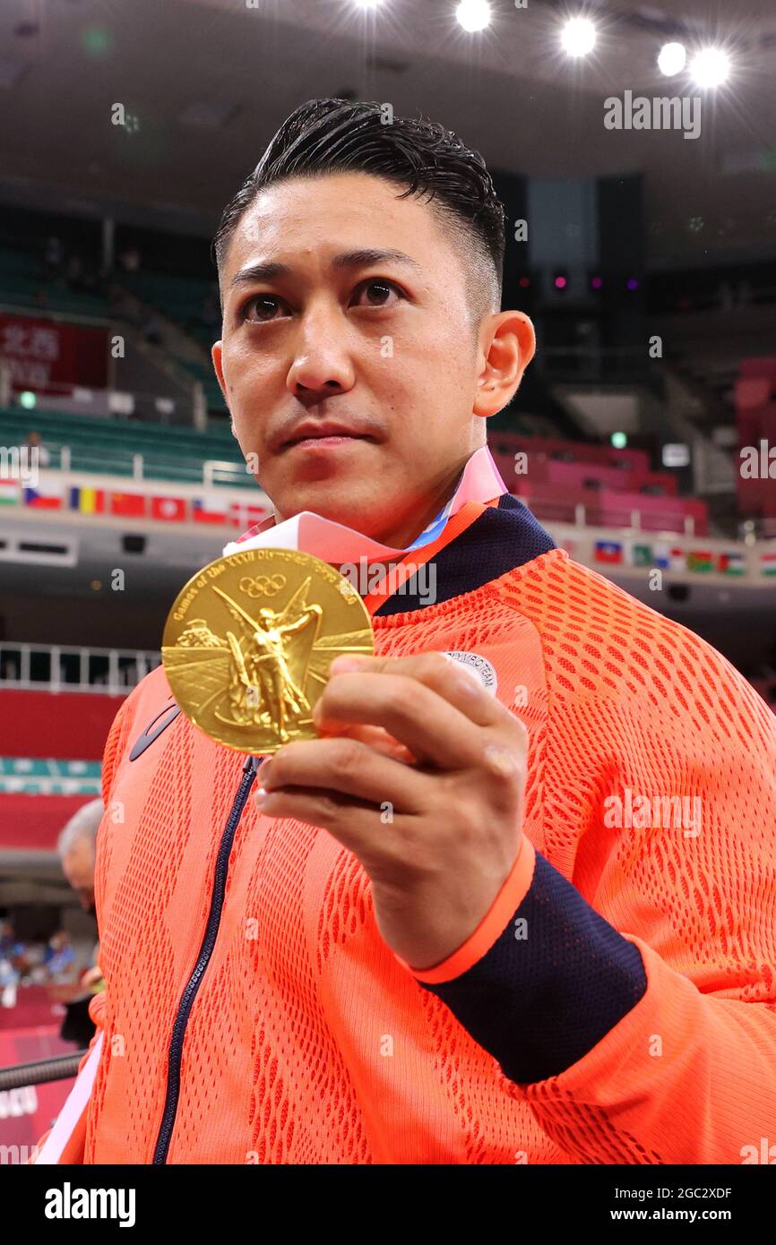 Tokyo, Japan. 6th Aug, 2021. Ryo Kiyuna (JPN) Karate : Men's Kata Medal ...