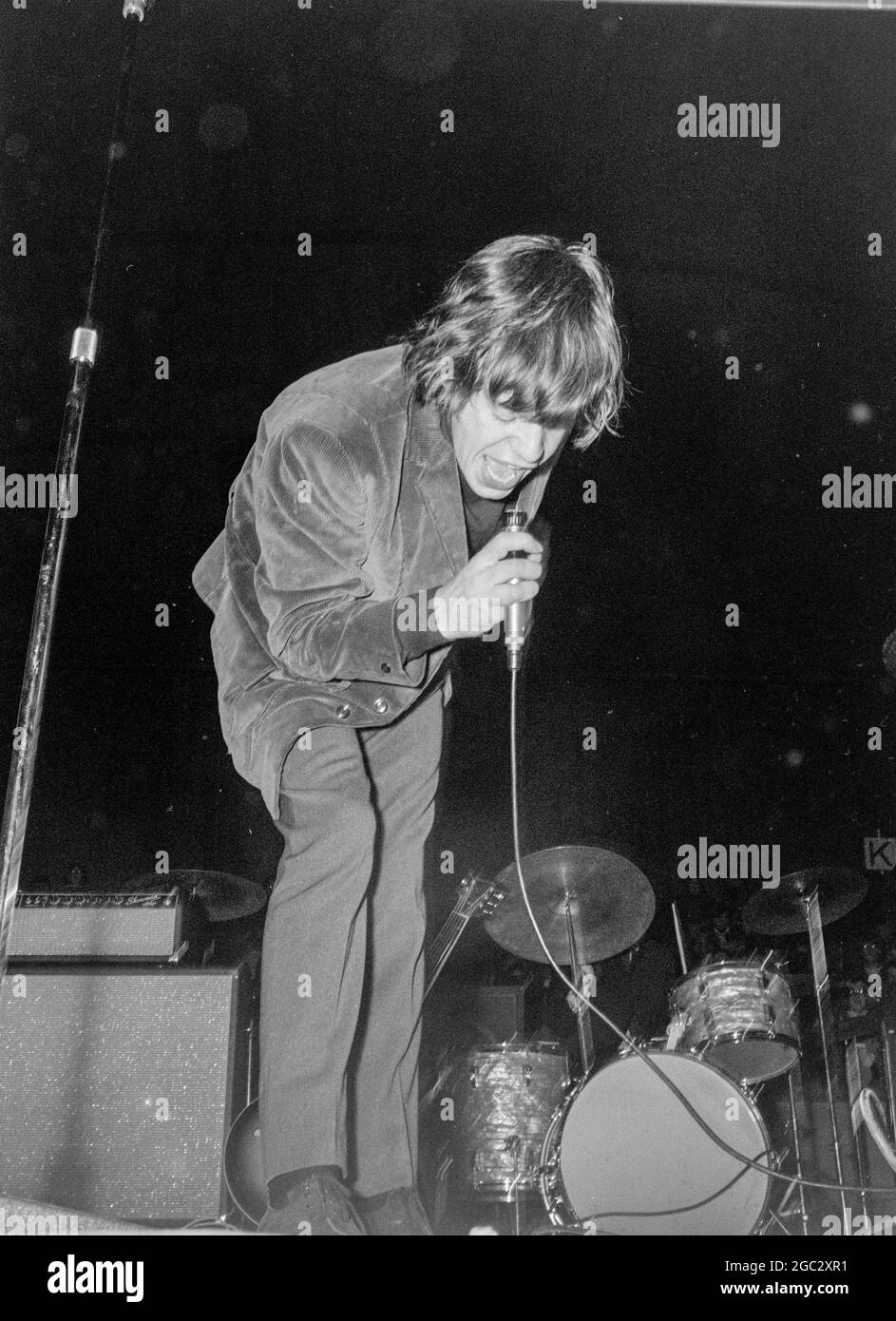 STOCKHOLM APRIL 1 1965 Mick Jagger of the Rolling Stones perform during ...