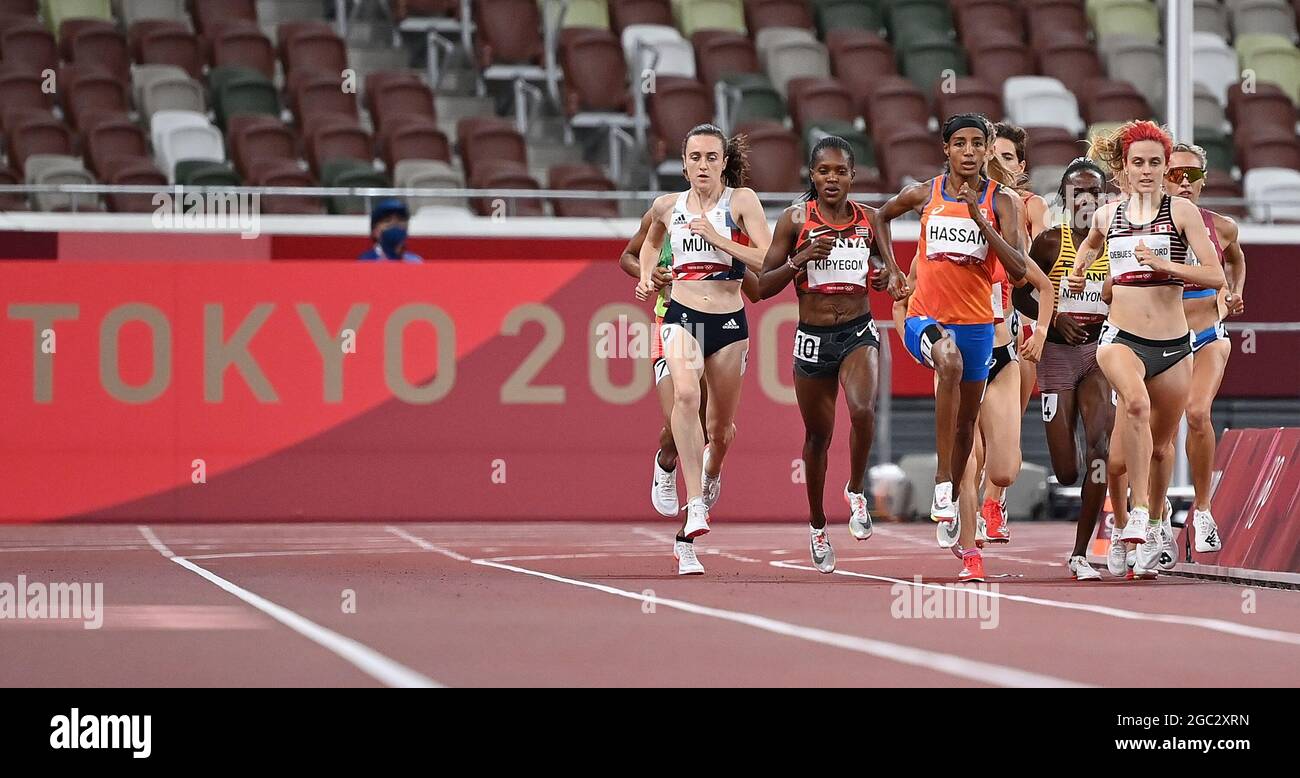 Tokyo, Japan. 6th Aug, 2021. Athletes compete during the Women's 1500m ...