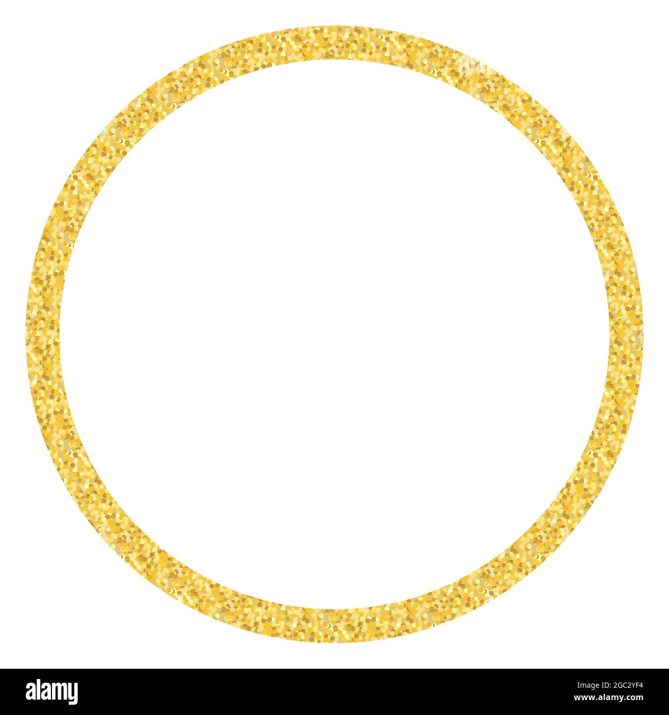 Golden circle glitter frame. Vector Illustration Stock Vector Image ...