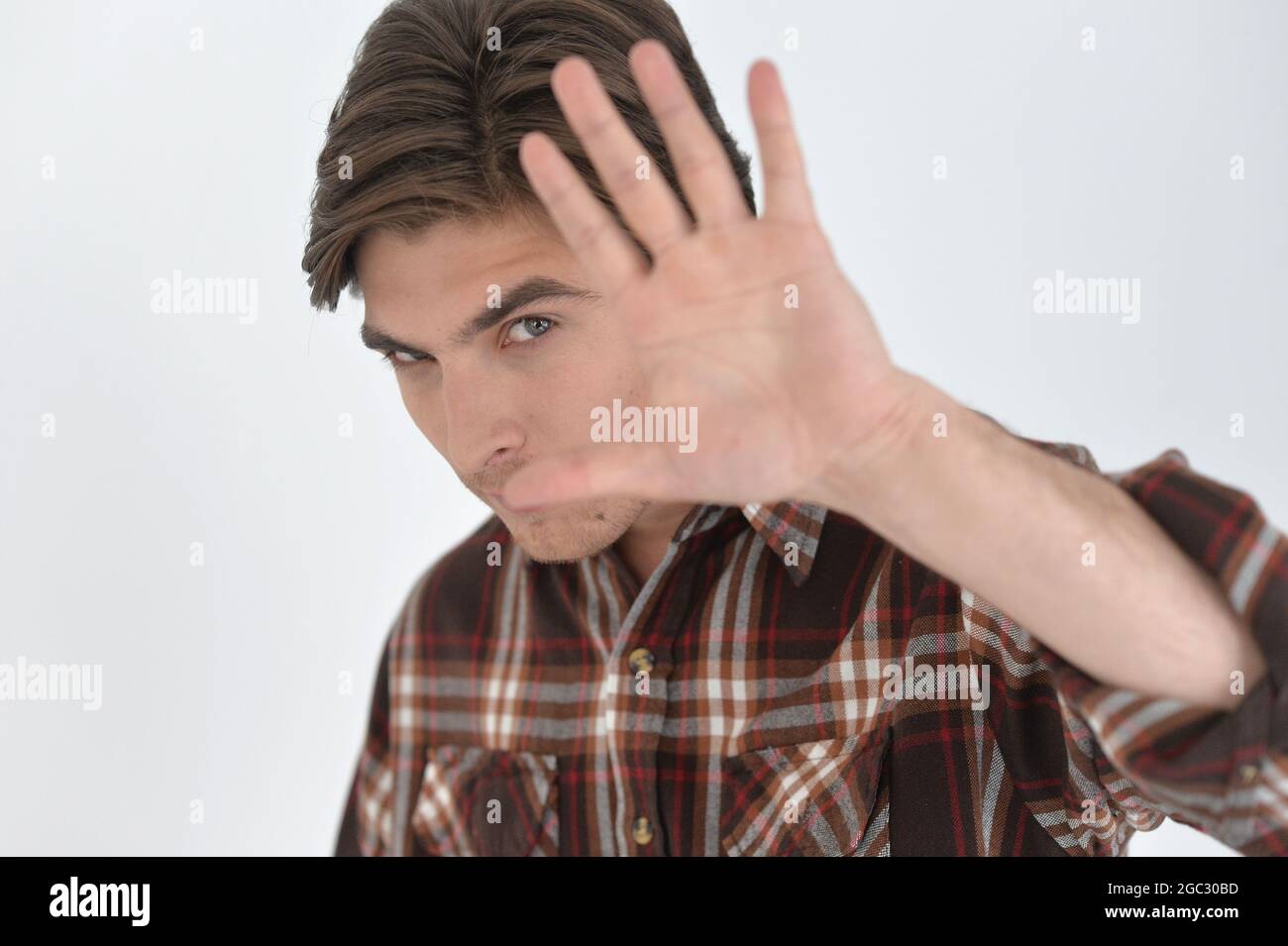 Stop hand pose hi-res stock photography and images - Alamy