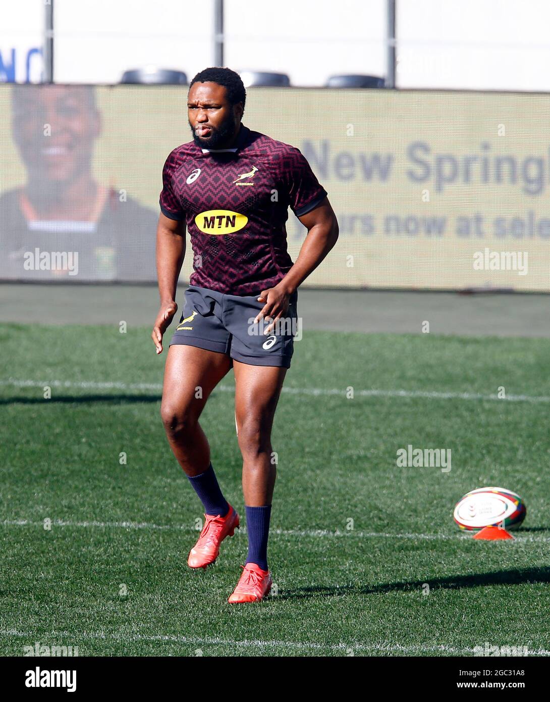 South Africa's Lukhanyo Am during a training session at Cape Town ...