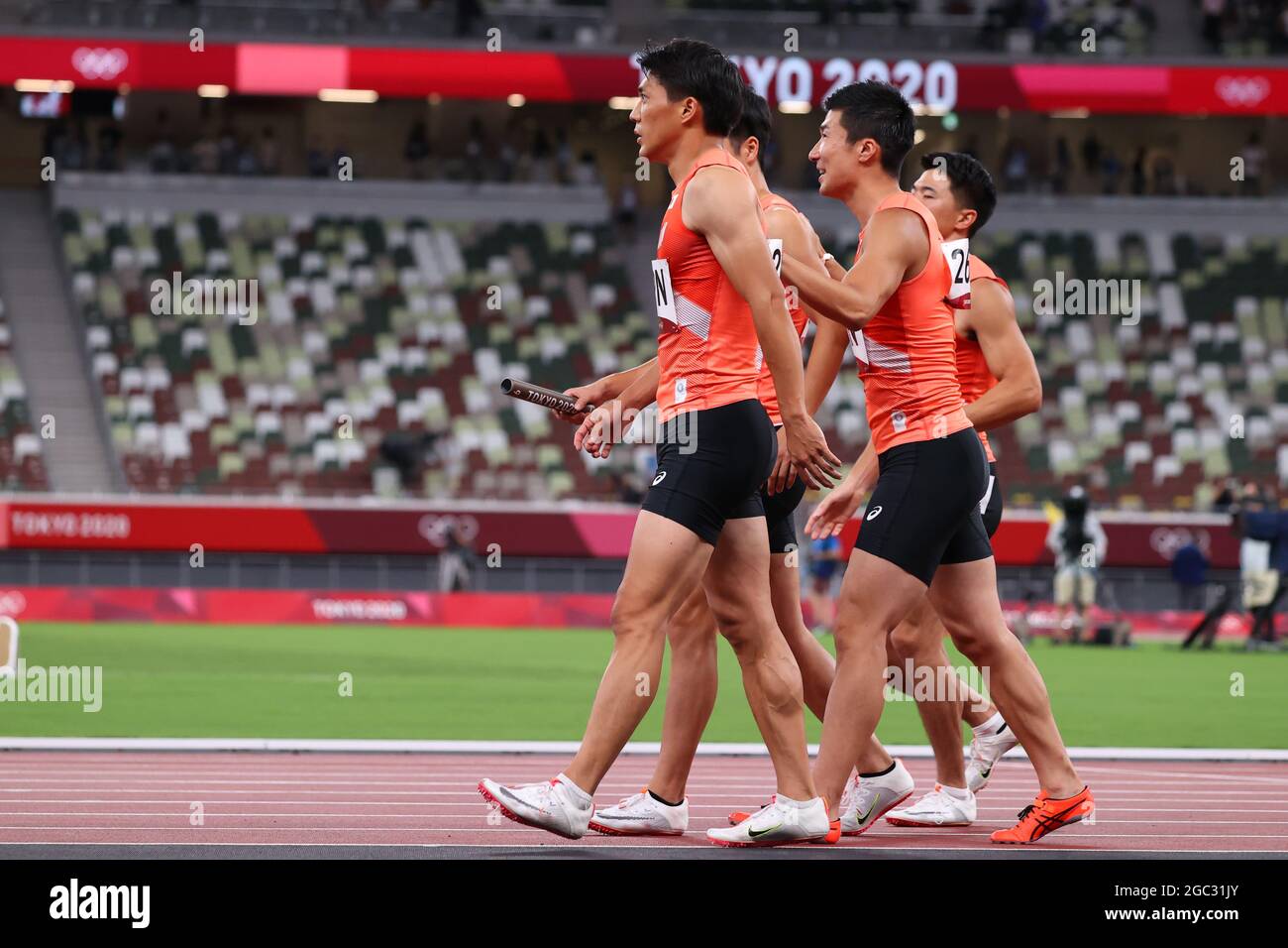 Tokyo, Japan. 6th Aug, 2021. Japan team group (JPN) Athletics : Men's ...