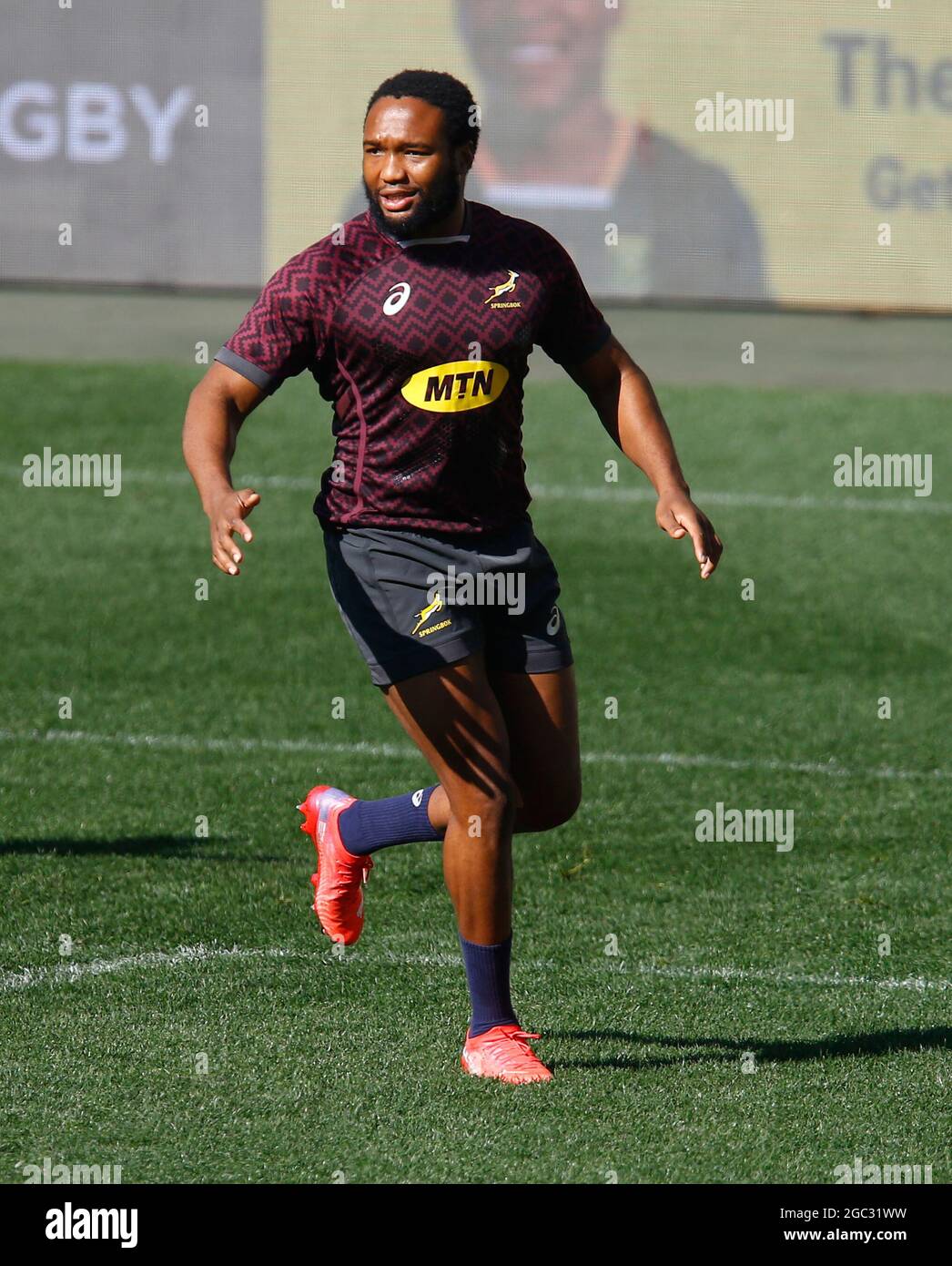 South Africa's Lukhanyo Am during a training session at Cape Town ...