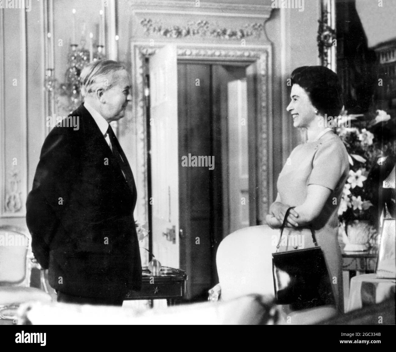 Prime minister wilson received Black and White Stock Photos & Images ...